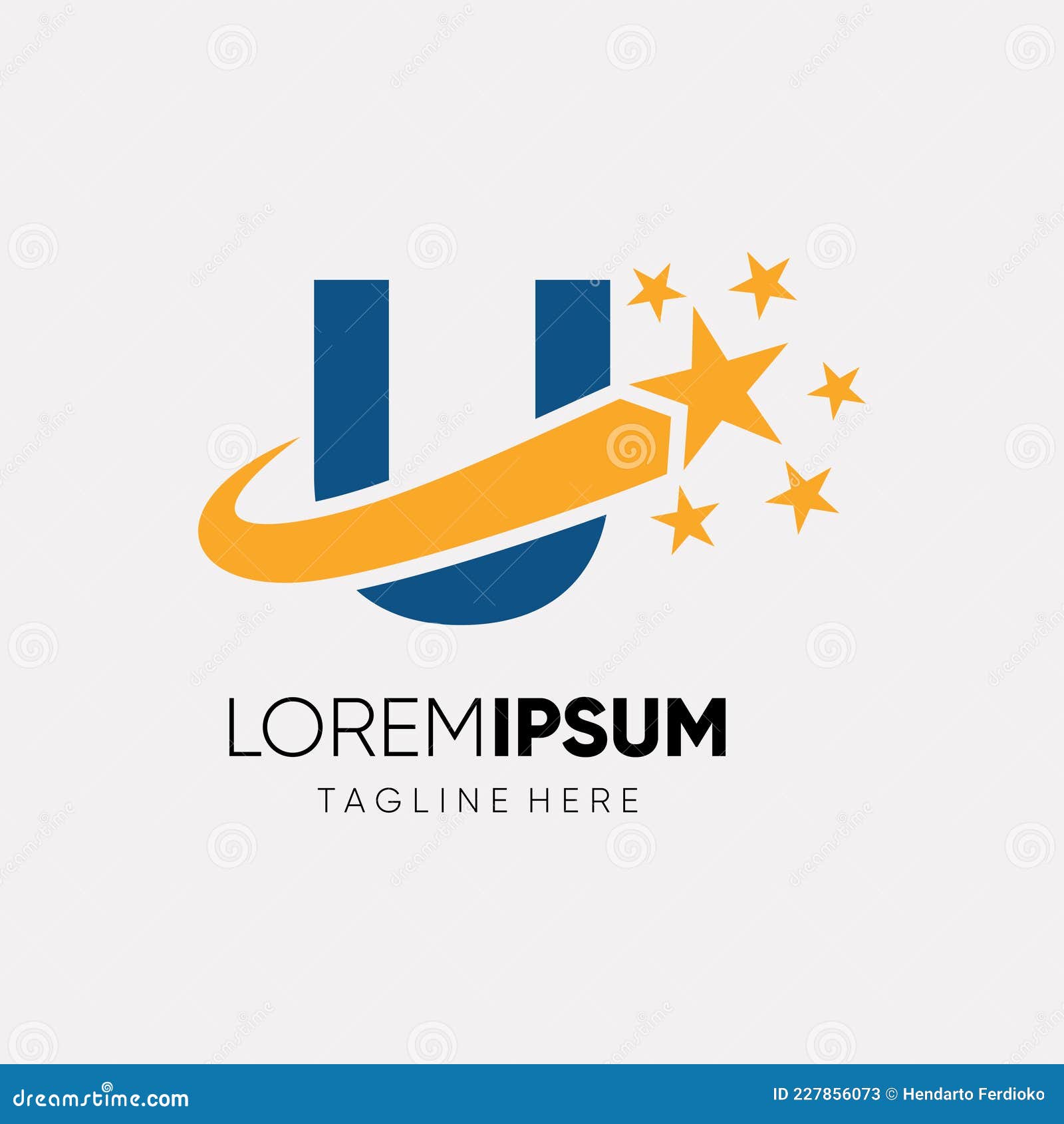 Letter U Initial Star Logo Design Vector Icon Emblem Graphic Stock ...