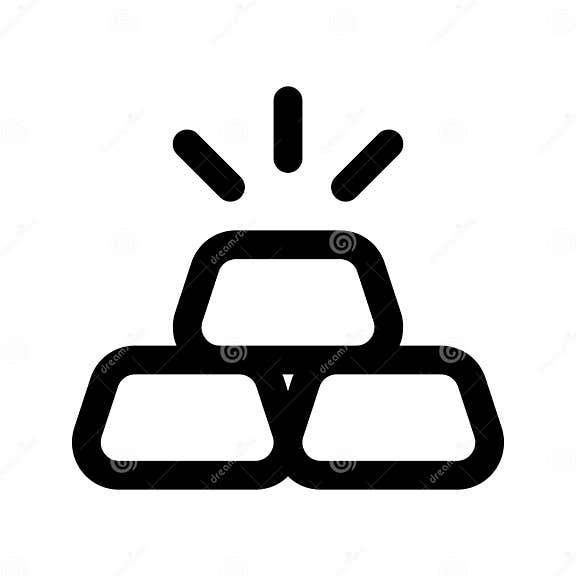 Gold Line Style Icon stock vector. Illustration of market - 227865473