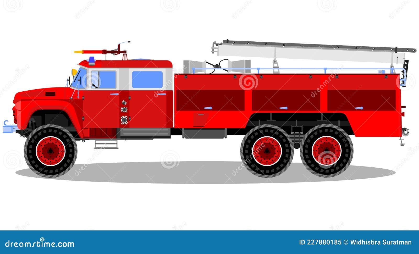 Vintage Fire Truck Vector