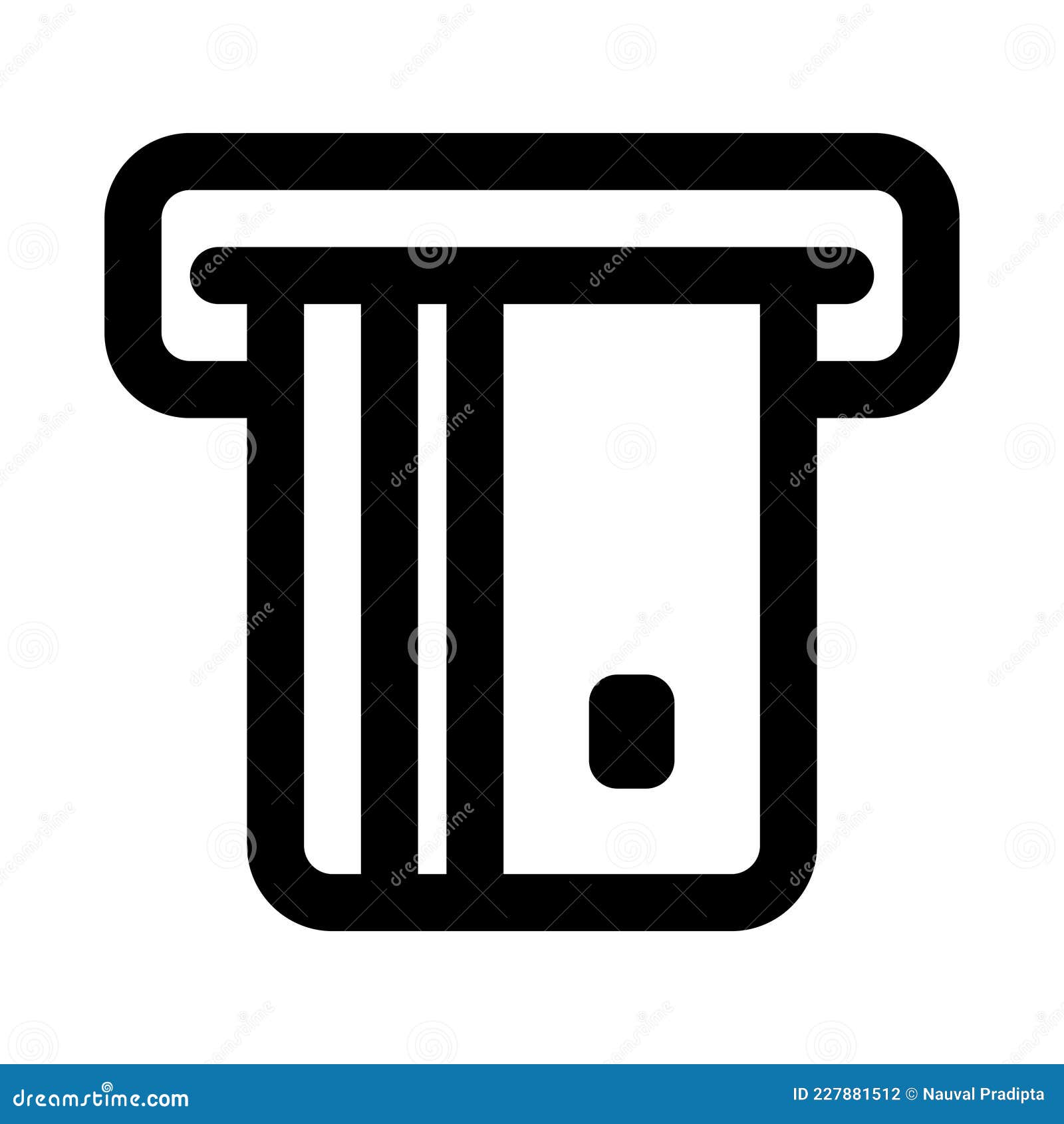 Insert Card Line Style Icon Stock Vector - Illustration of ecommerce ...