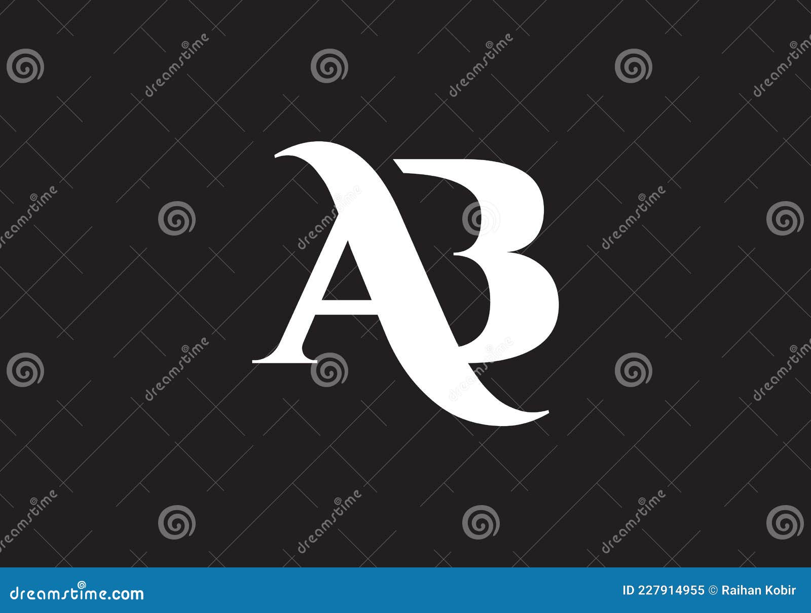 AB Creative Latter Logo Design Stock Vector - Illustration of concept ...