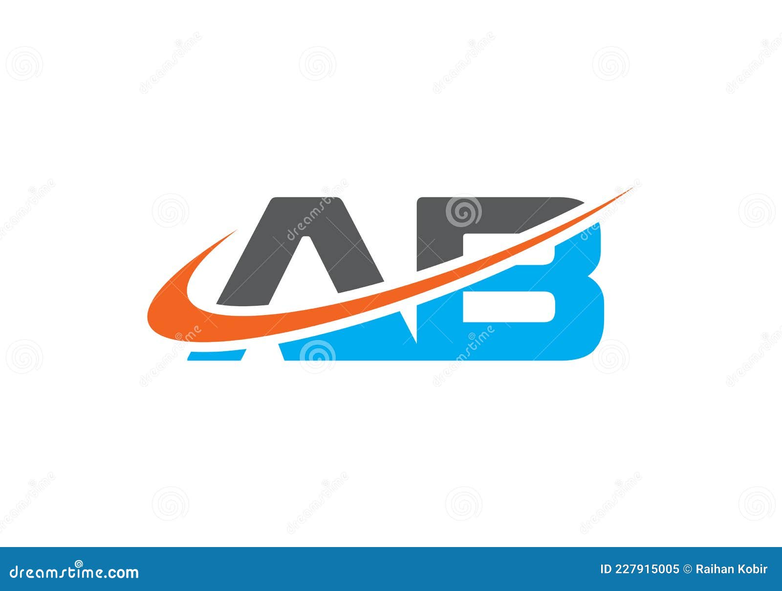AB Creative Latter Logo Design Stock Vector - Illustration of brand ...