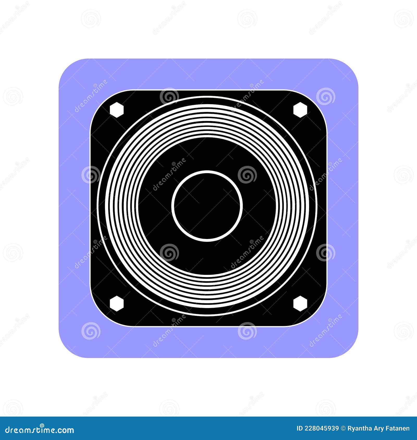 Stereo Speaker Icon Symbol Flat Vecto Stock Vector - Illustration of ...