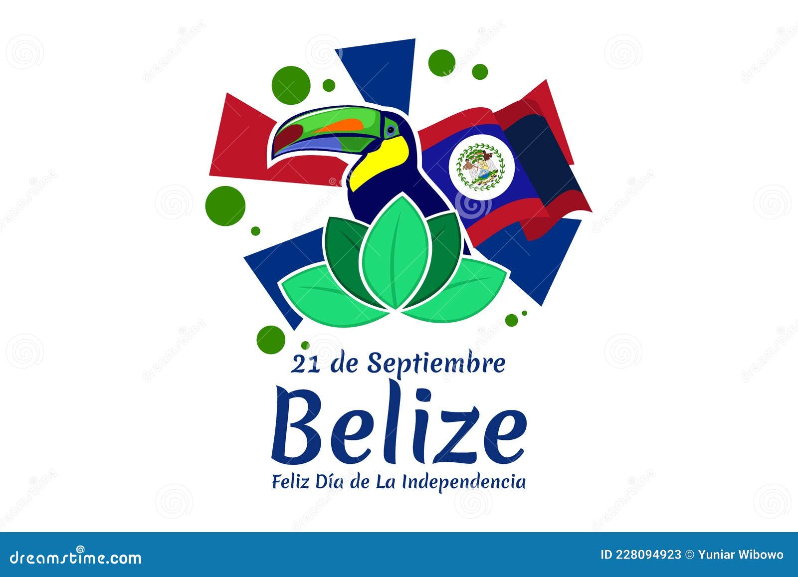 Translation: September 21, Belize, Happy Independence Day. Stock Vector ...