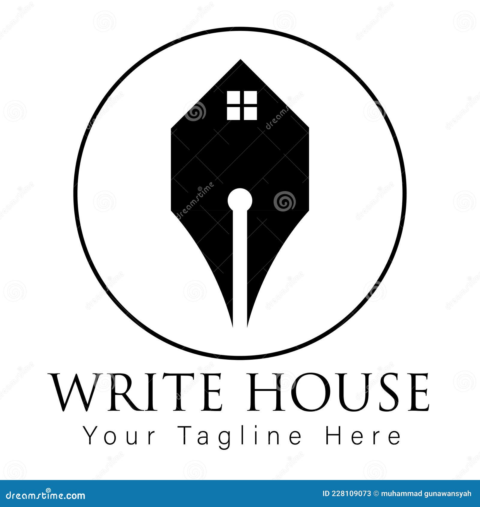 House Creative Logo, Logo Design Template Write Home Stock Vector ...