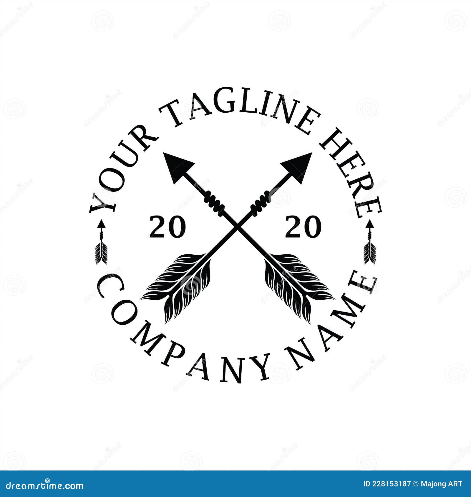 Arrows Vintage Retro Rustic Hipster Stamp Logo Design Stock Vector ...