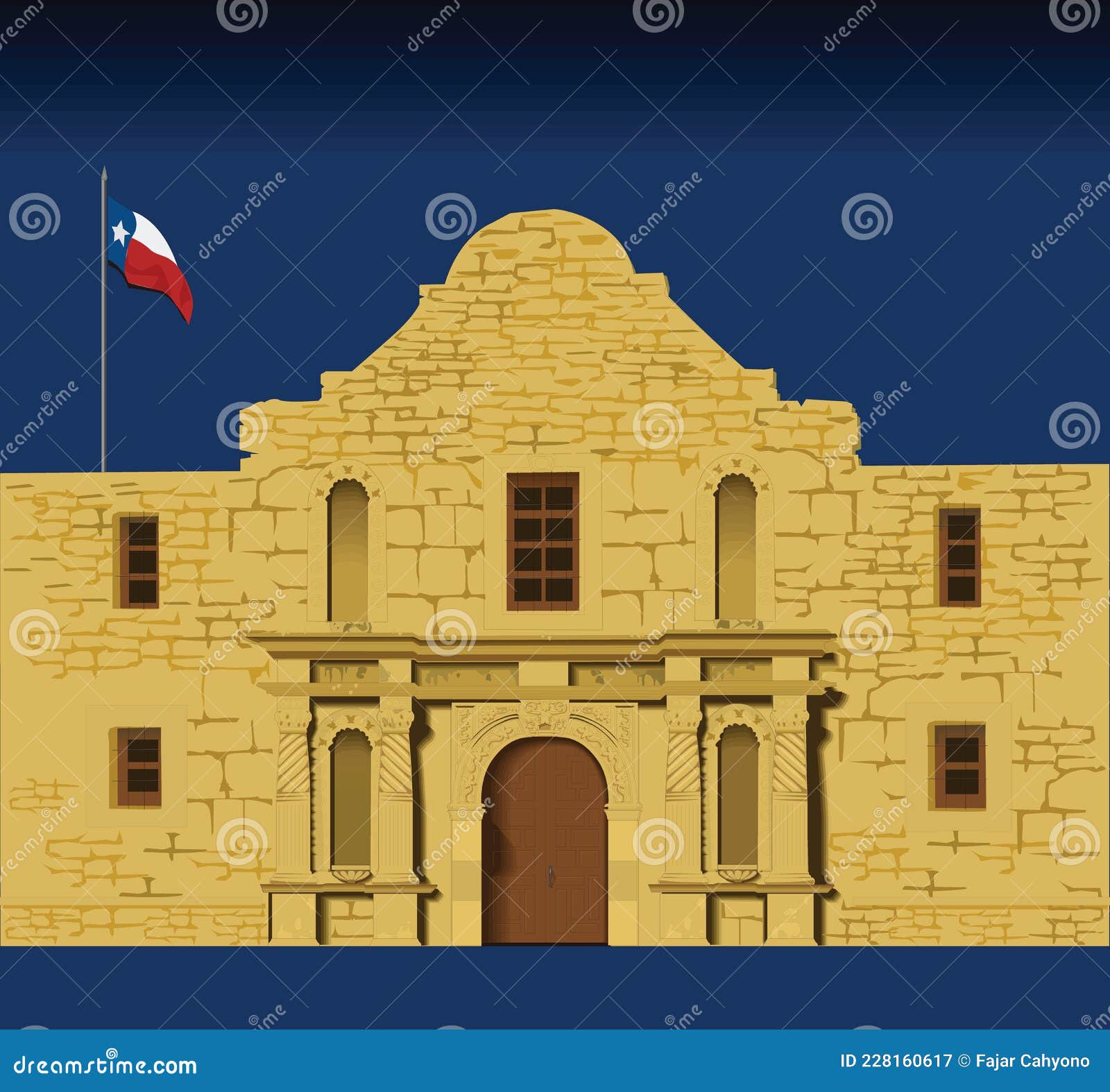 Alamo San Atonio Texas America Travel Vector Illustration Transparent ...