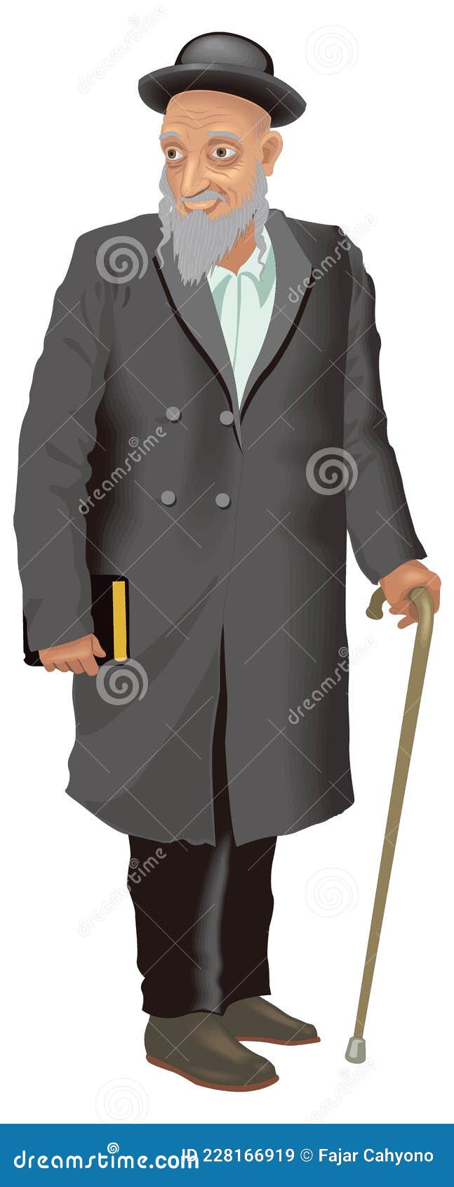 Israeli Man Traditional Clothing Vector Illustration Transparent ...