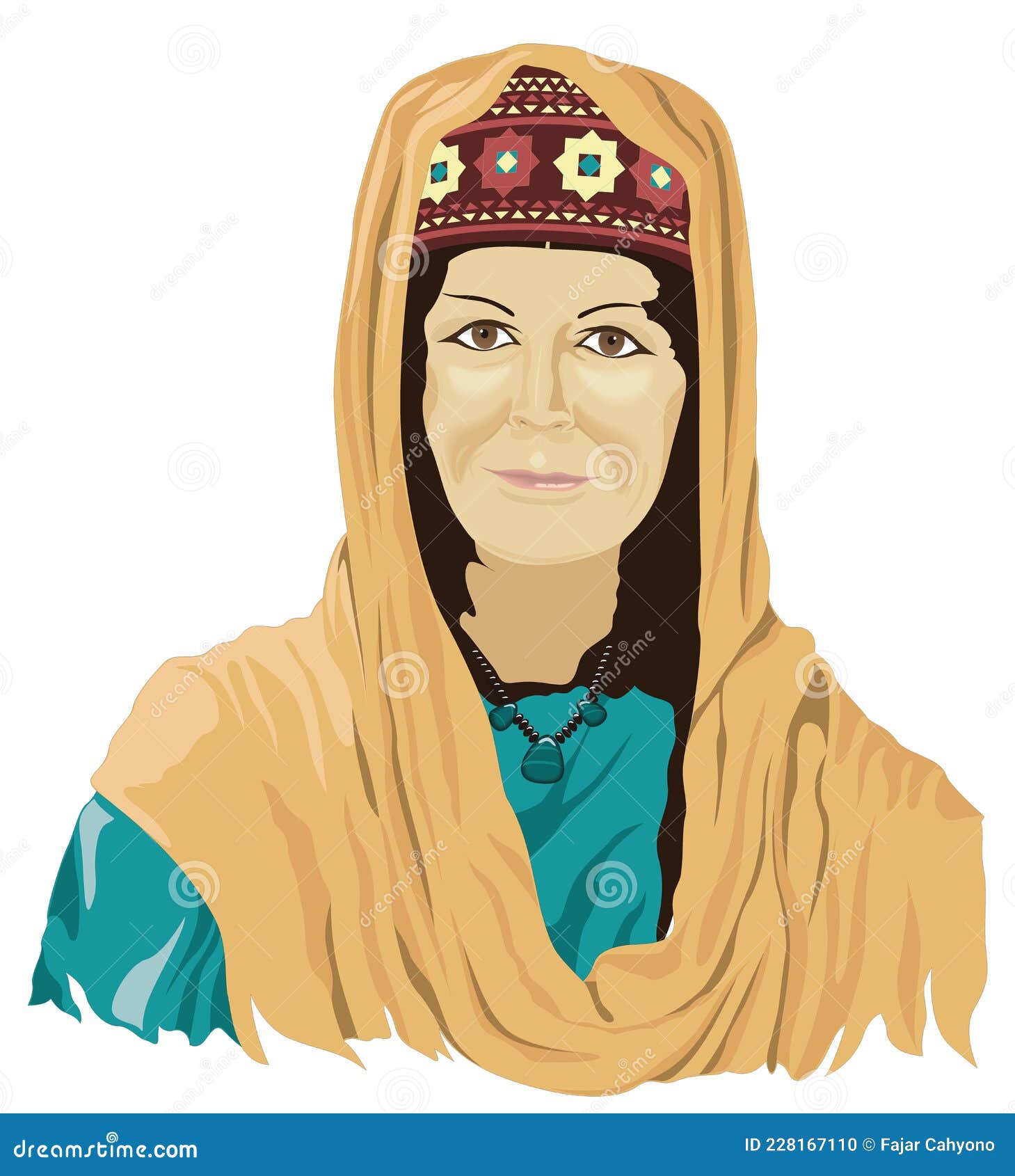 Persia Persian Woman Girl Traditional Clothing Vector Illustration ...