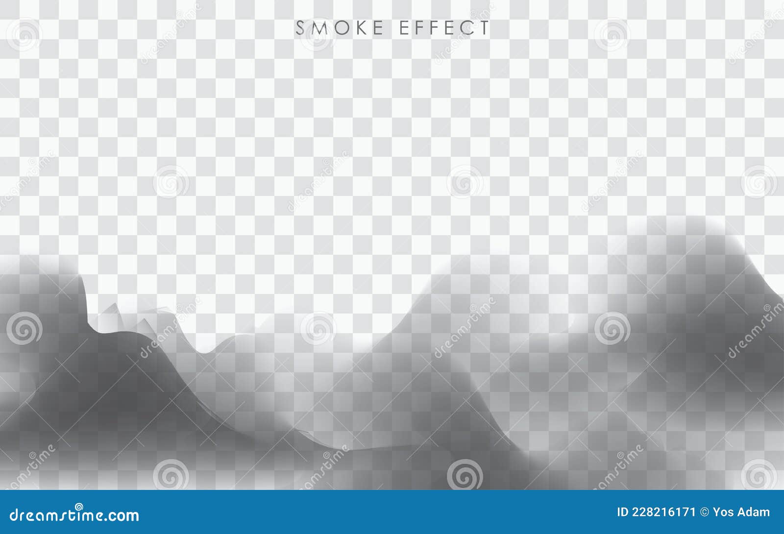 Black Fog, Steam, Mist or Smoke on Light Background. Vector ...