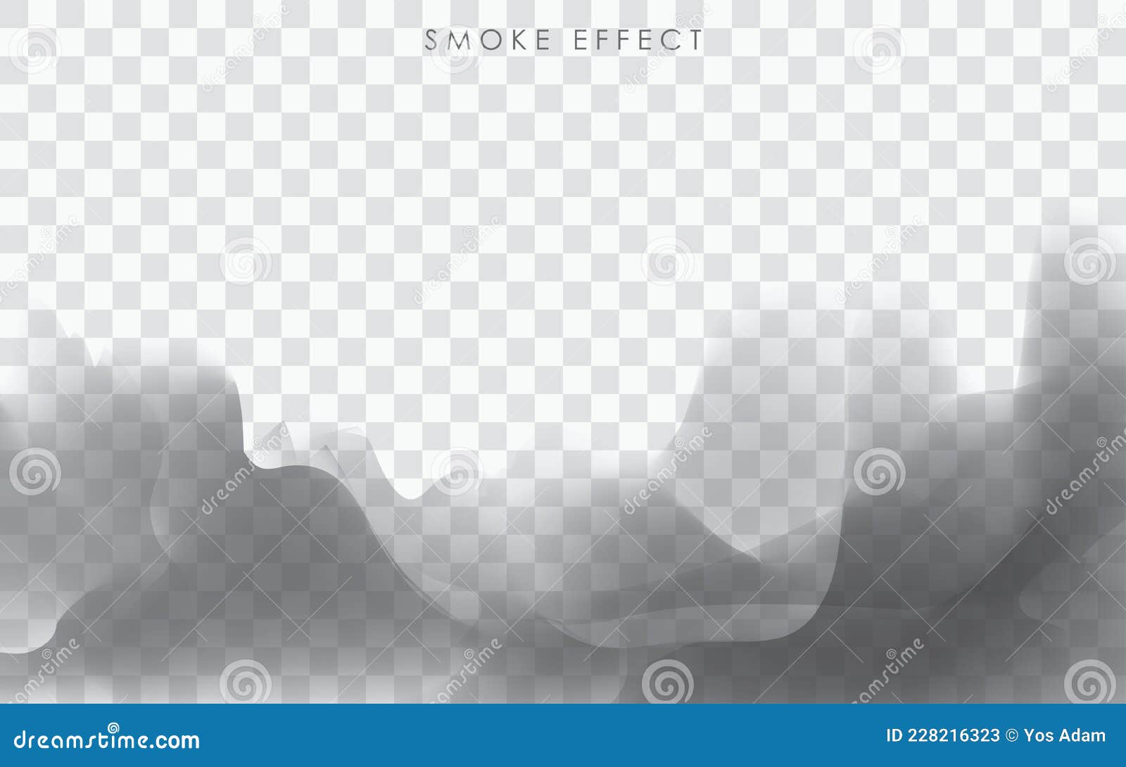 Black Fog, Steam, Mist or Smoke on Light Background. Vector ...