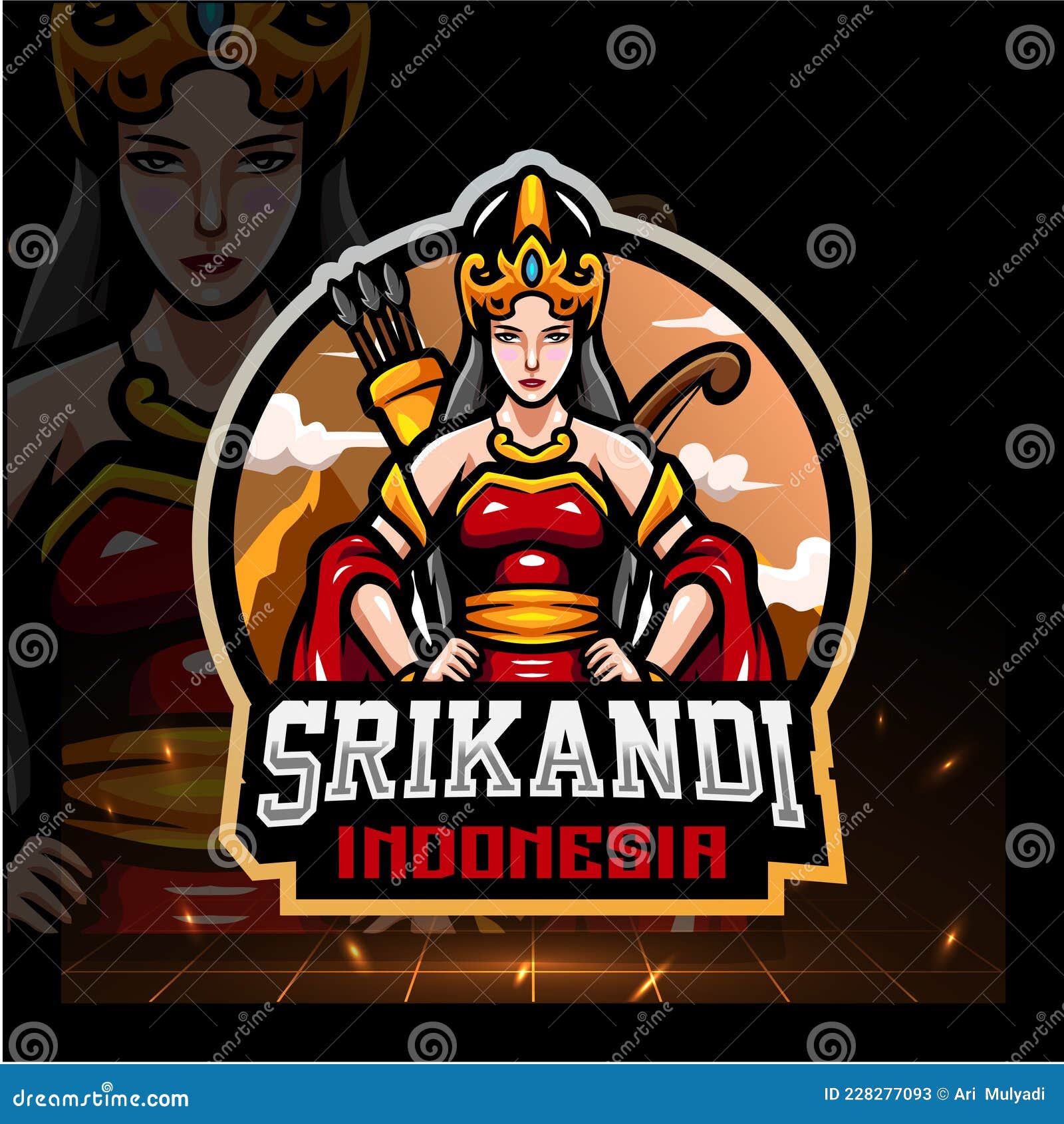 Srikandi Mascot Logo Design Vector Illustration | CartoonDealer.com ...