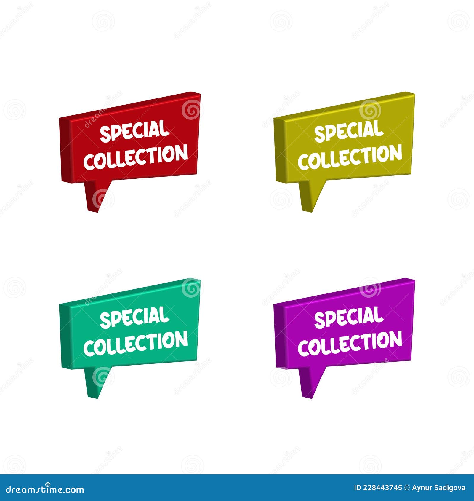Set Special Collection Tags, Sale Banners Design Template Stock Vector ...
