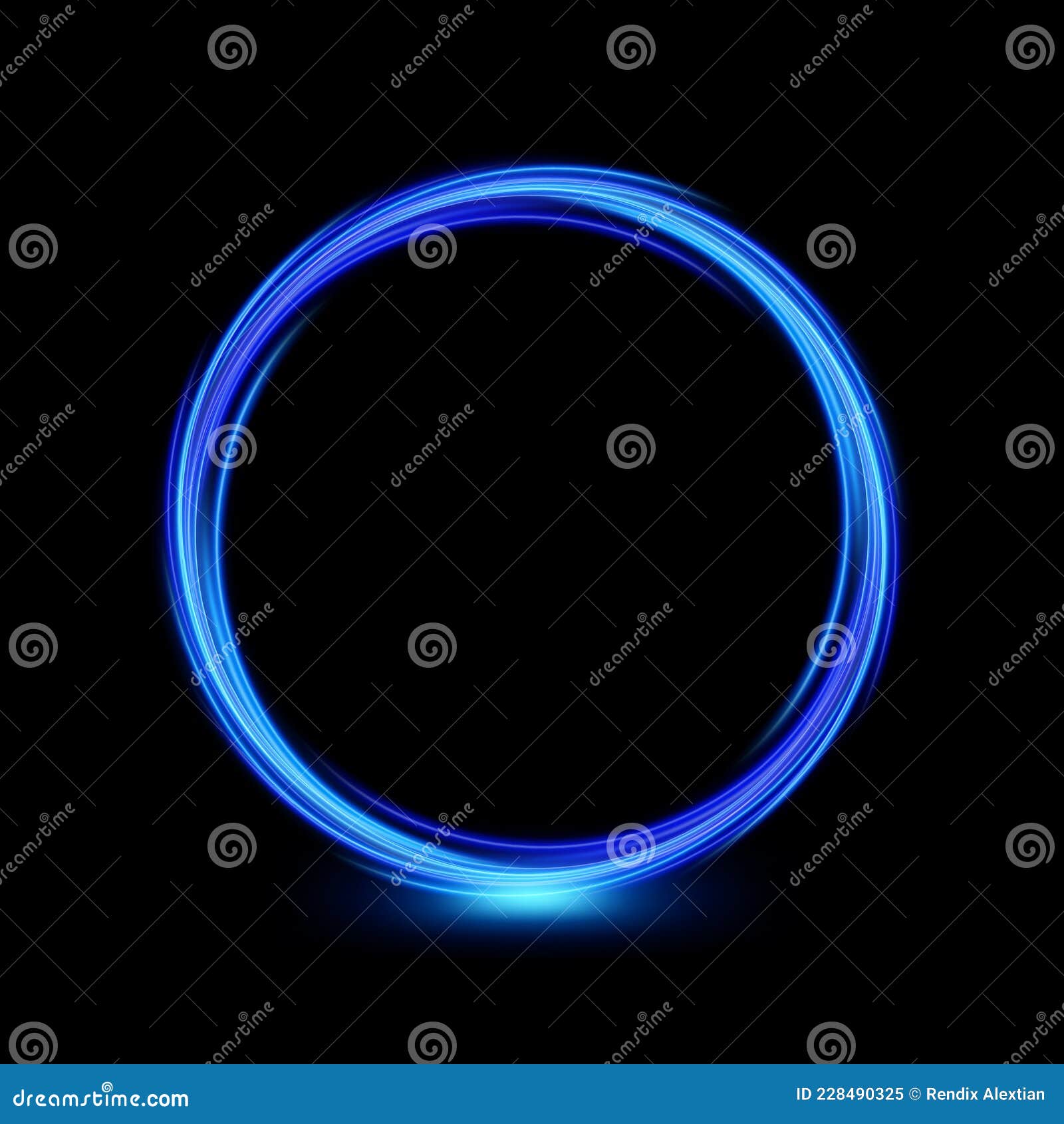 Abstract Multicolor Circle Line of Light with a Transparent Background ...