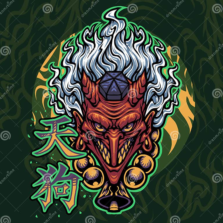 Tengu Mascot Logo Design Illustration Stock Vector - Illustration of ...