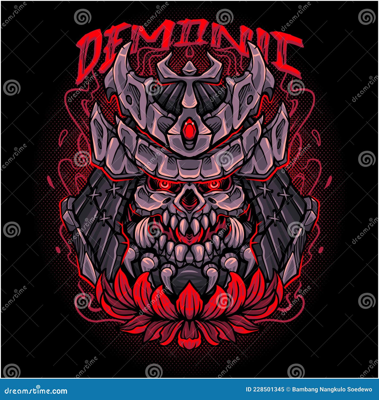 Demonic Head Esport Mascot Logo Design Stock Vector - Illustration of ...