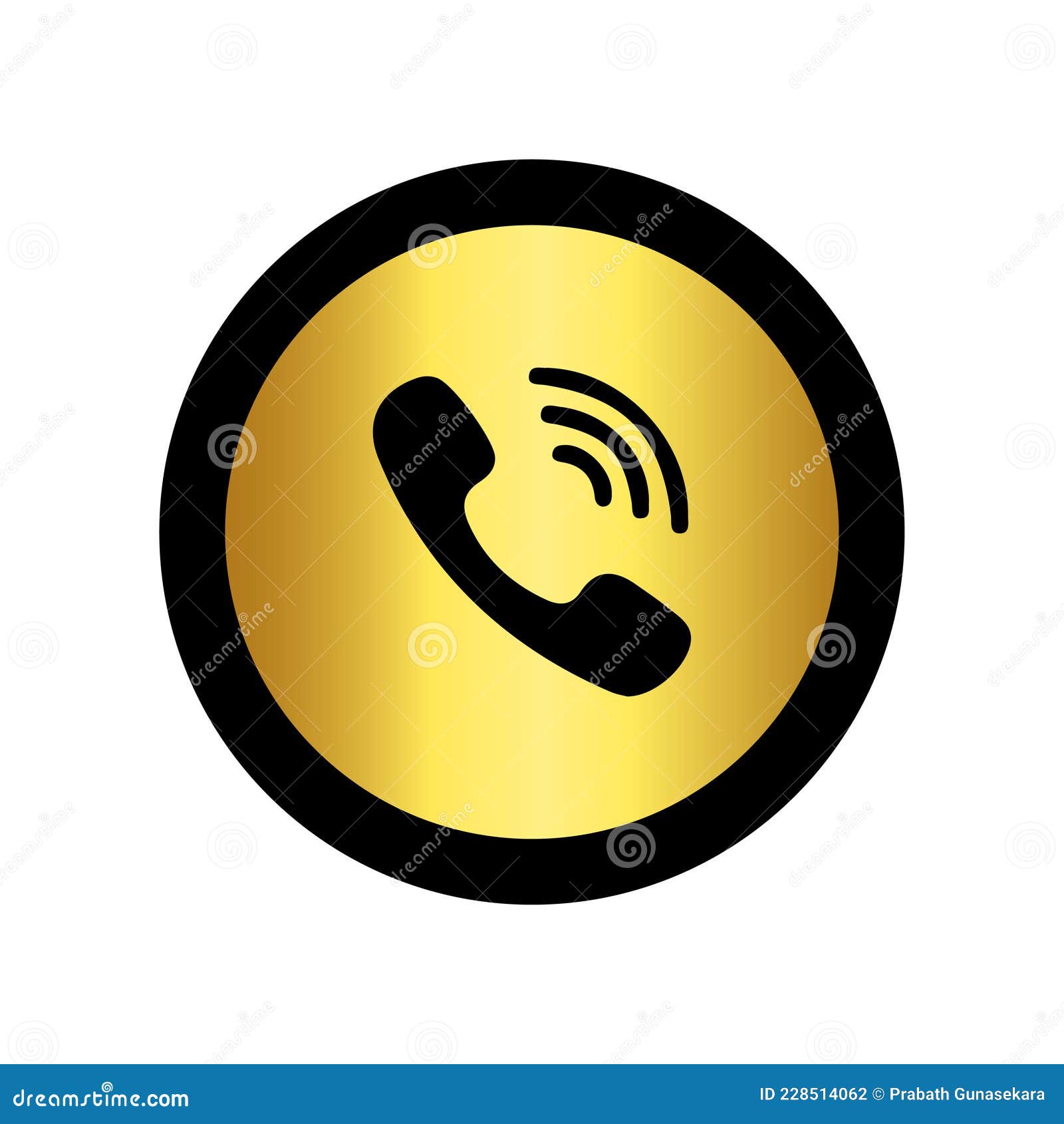 Black and Gold Viber Call Logo Icon Stock Vector - Illustration of ...