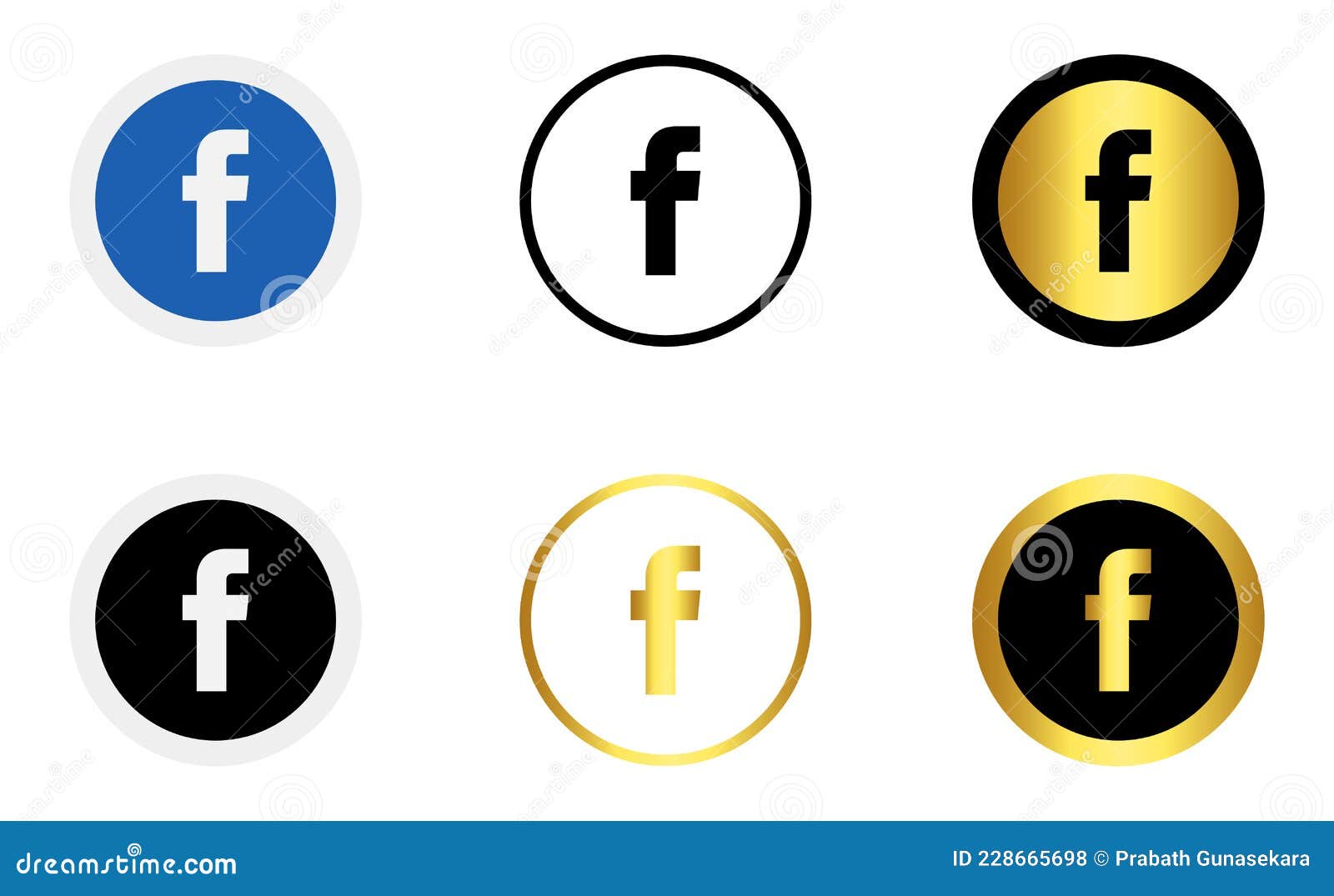 Facebook Logo Collection for Web and Print Editorial Stock Photo ...