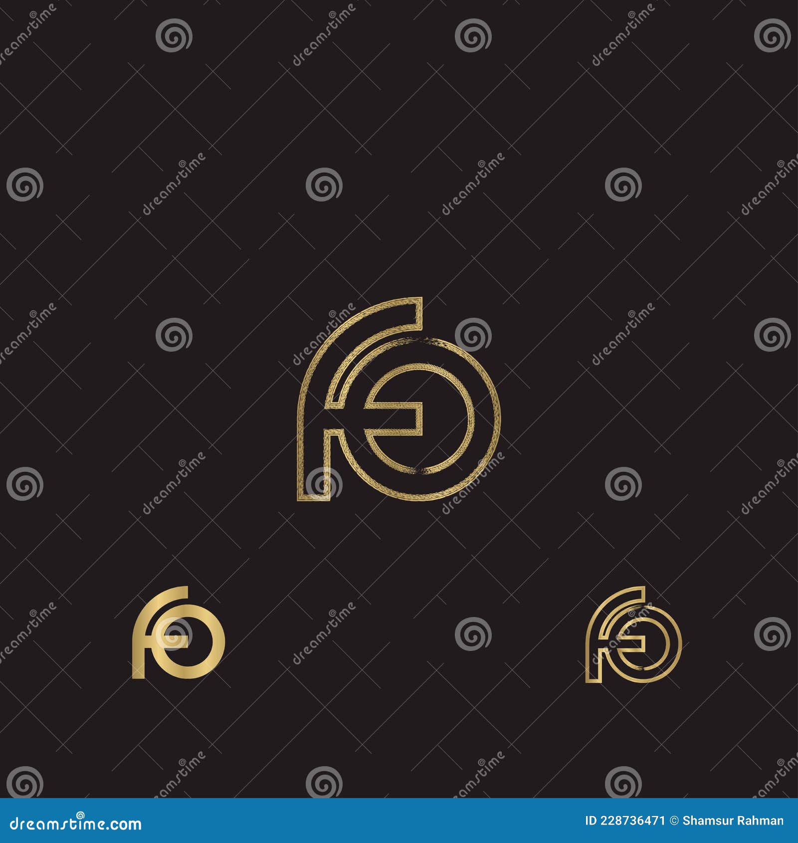 Alphabet Initials Logo FO, of, F and O Stock Vector - Illustration of ...