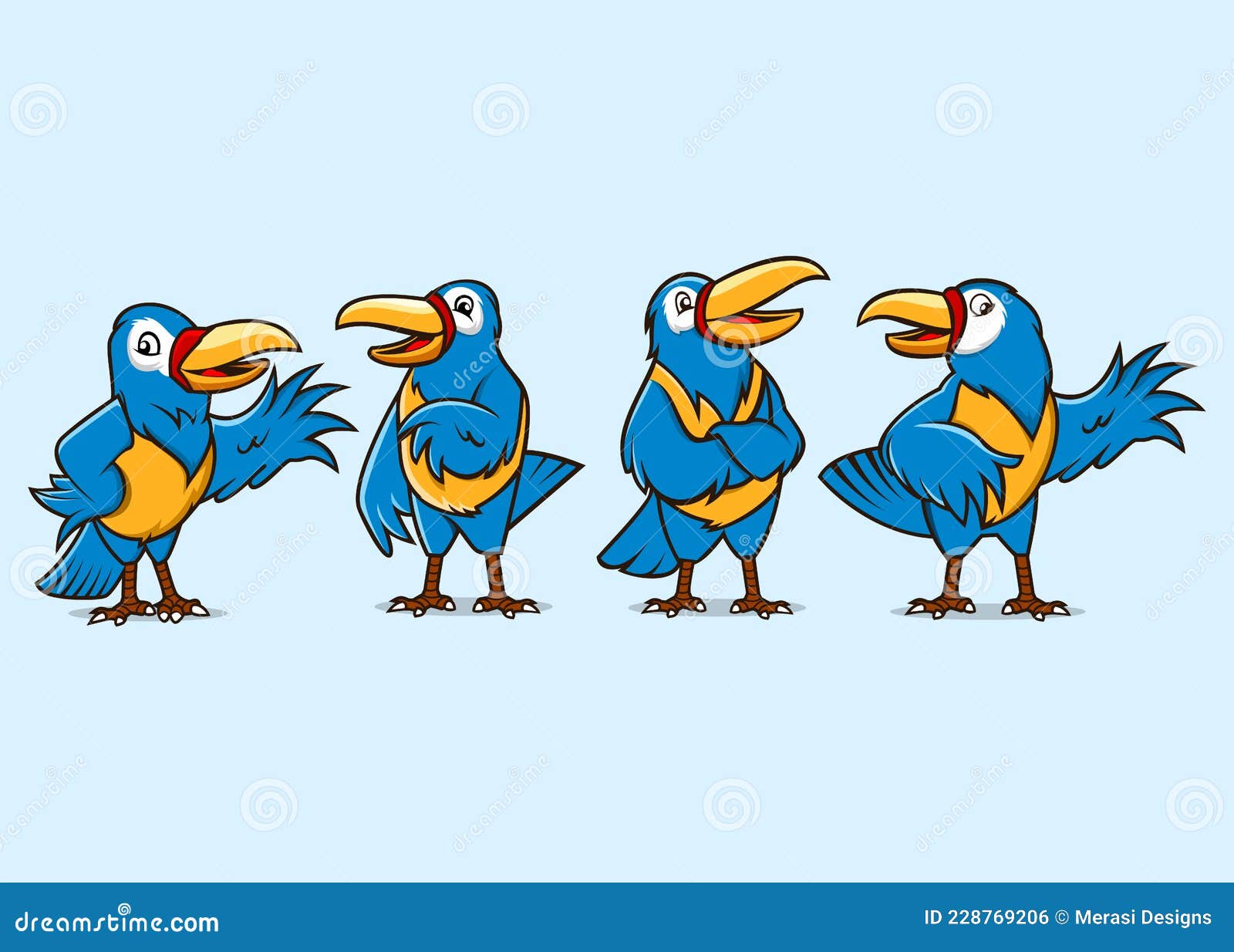 Character Bird Funny Vector Designs Stock Vector - Illustration of ...