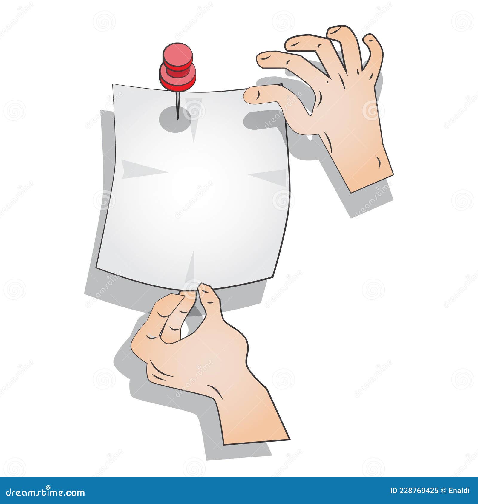 Person Pinning Photo Vector Illustration | CartoonDealer.com #39269734