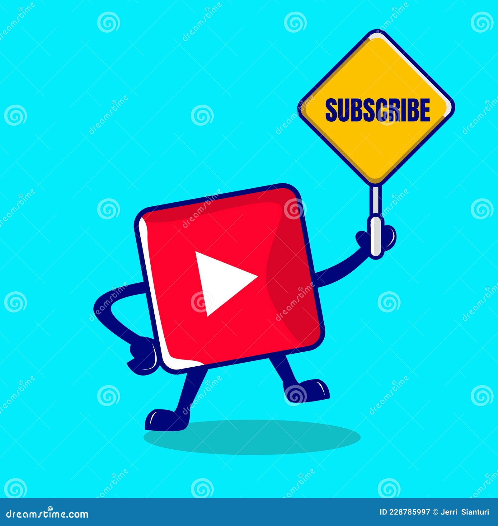 Subscribe Cartoon. Social Media Icon Concept Stock Vector ...