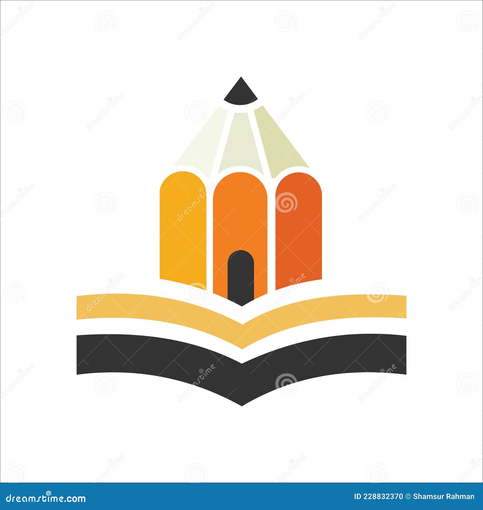 Pencil House Logo Vector Design Stock Vector - Illustration of change ...