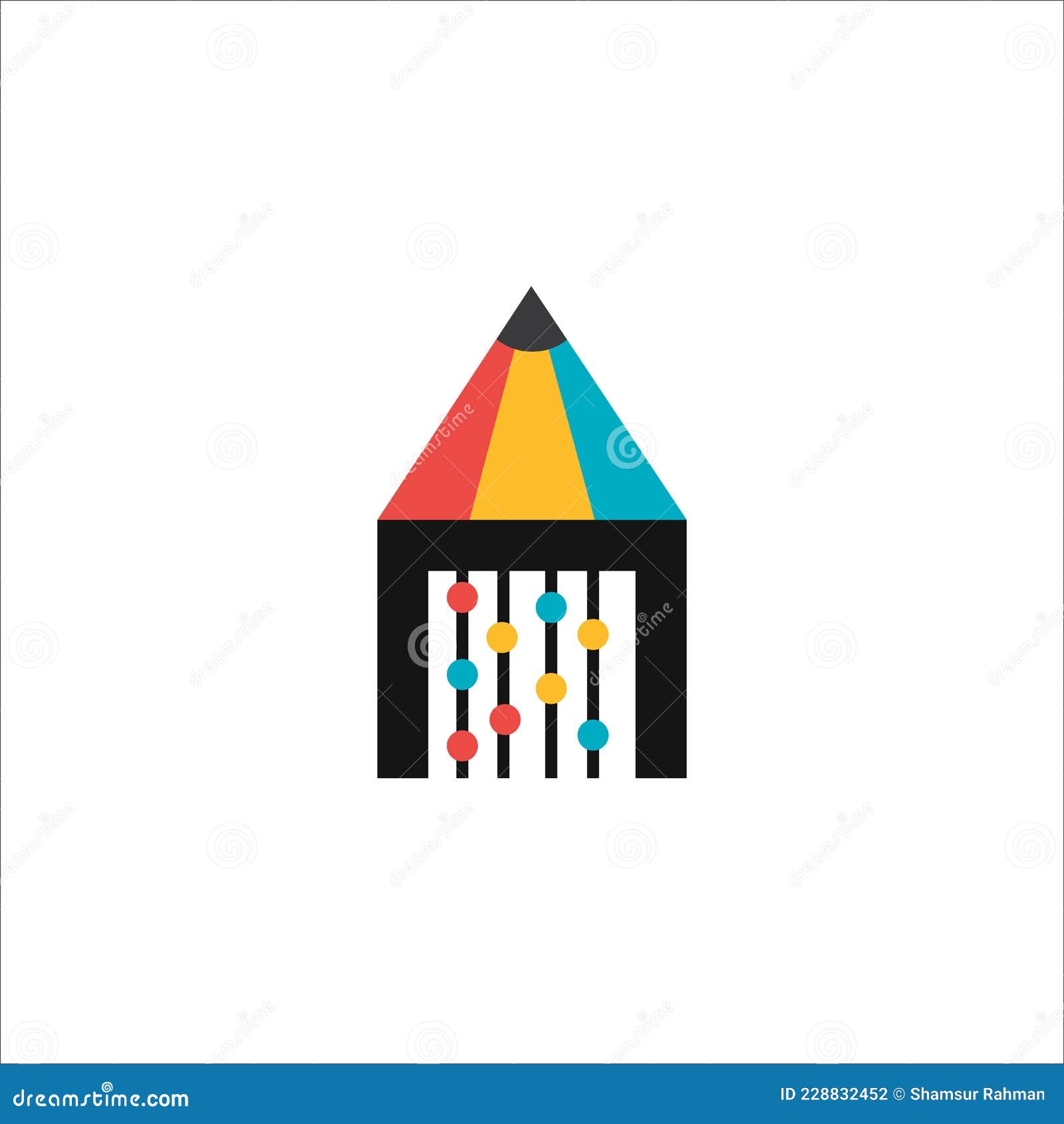 Pencil House Logo Vector Design Stock Vector - Illustration of logo ...