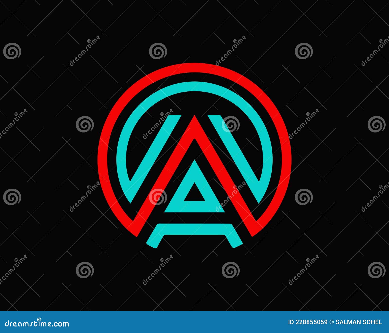 Abstract Letter Logo Symbol with Colors Design Stock Illustration ...