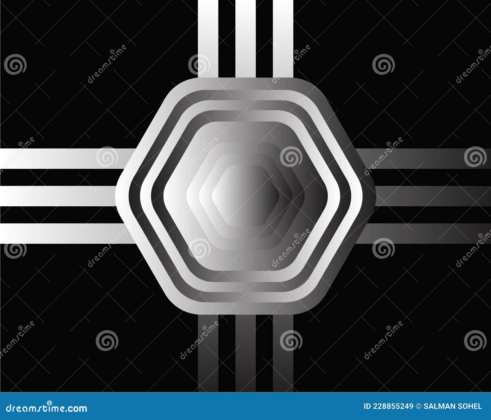 Abstract Gradient Ribbon Symbol Design Stock Illustration ...