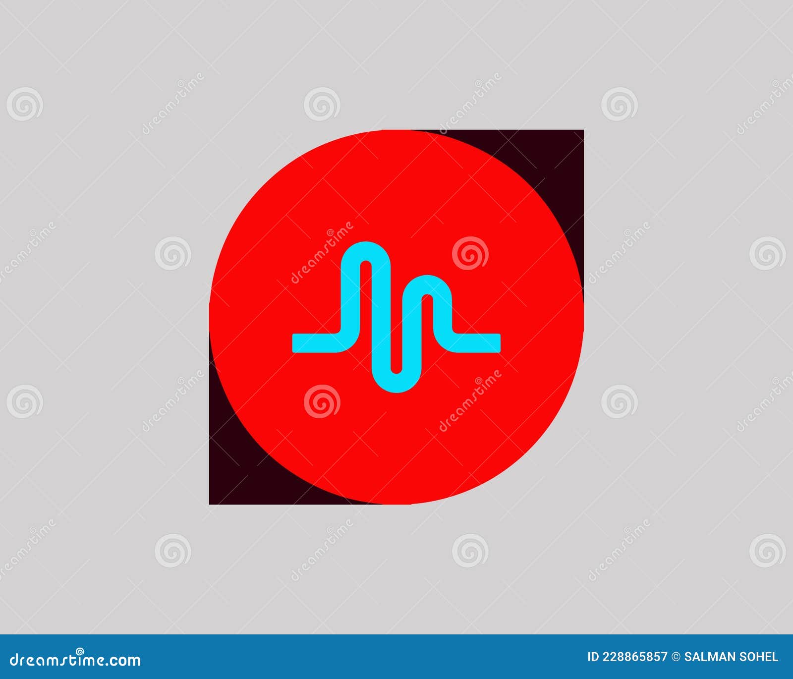 Abstract Red Blue Sign Symbol Design Stock Illustration - Illustration ...