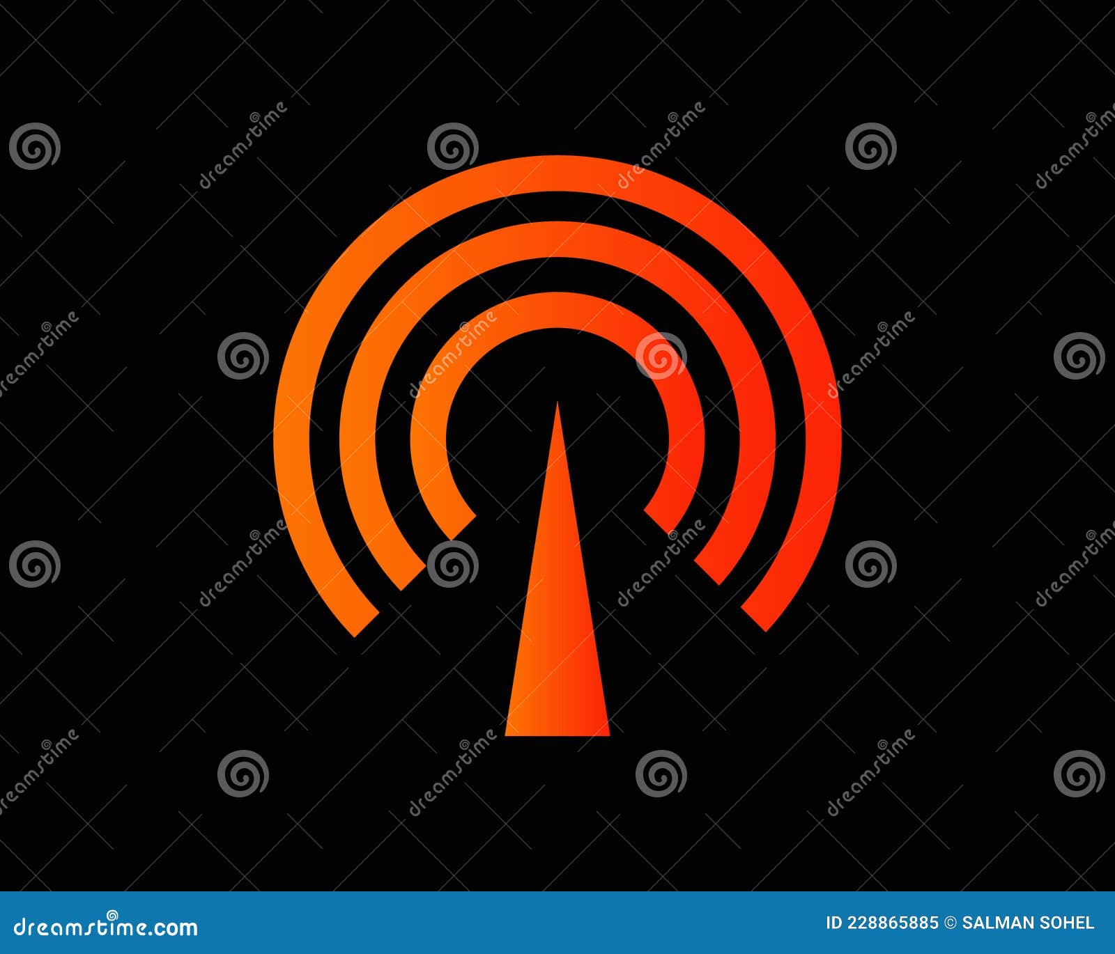 Red Orange Gradient Network Sign Symbol Stock Illustration ...