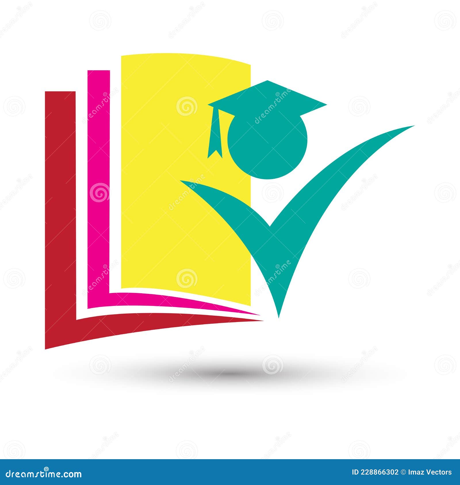 Higher Education Logo Flat Icon Vector Stock Image. Stock Vector ...