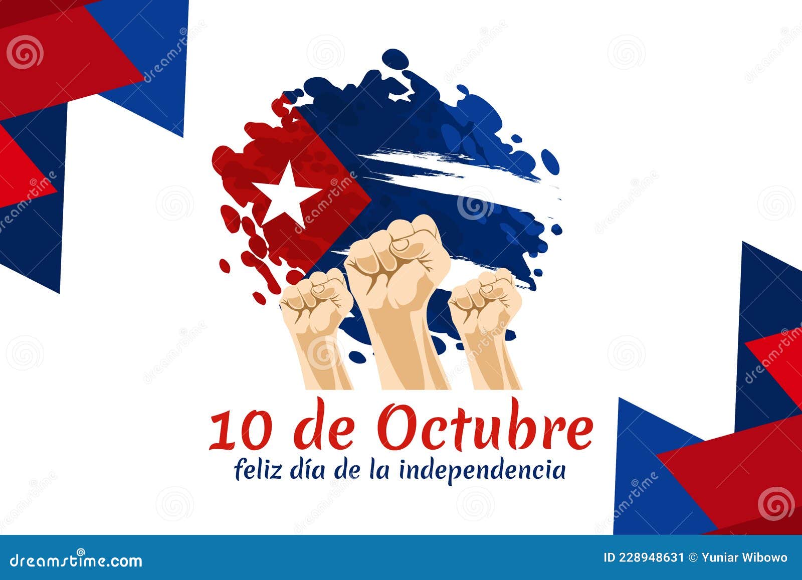 October 10, Happy Independence Day of Cuba Vector Illustration Stock ...