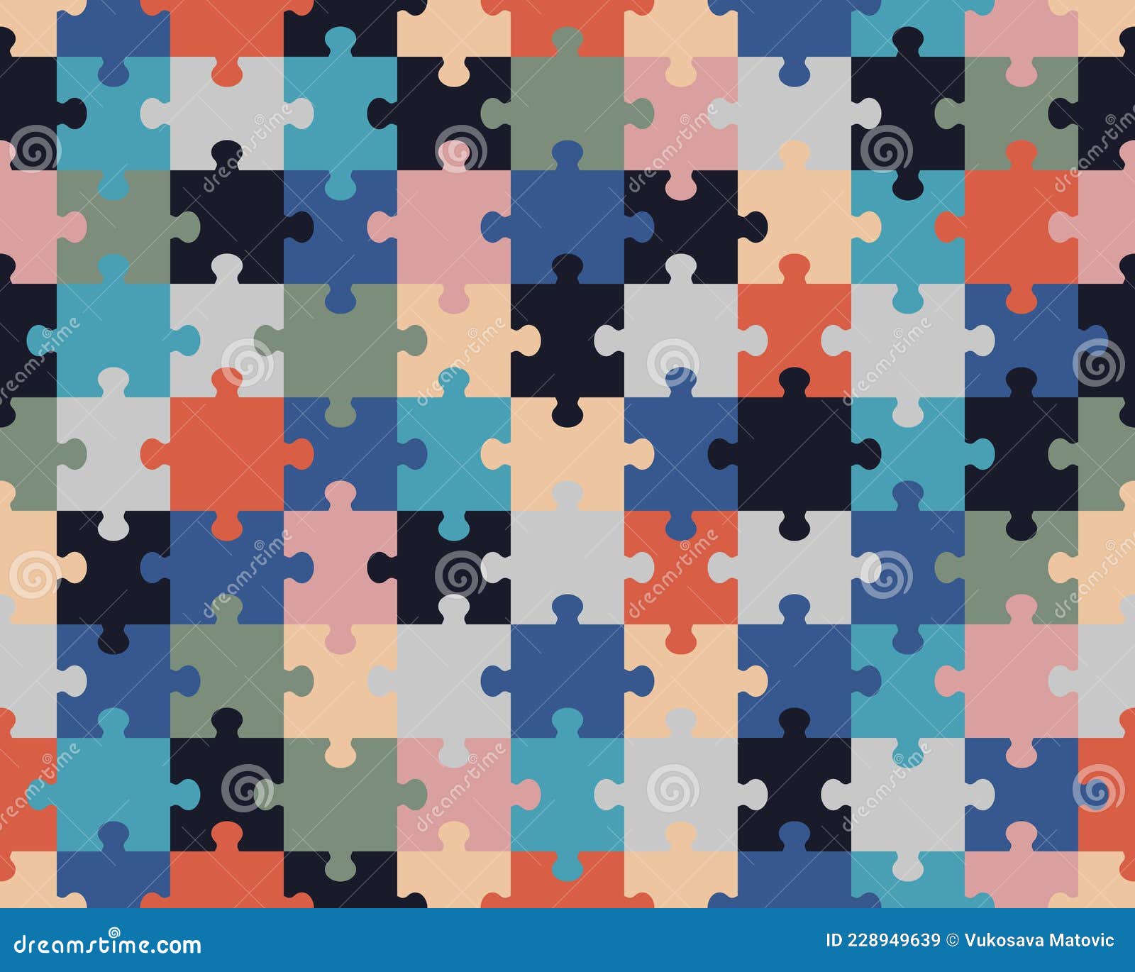 Colorful puzzle, seamless stock illustration. Illustration of puzzle ...
