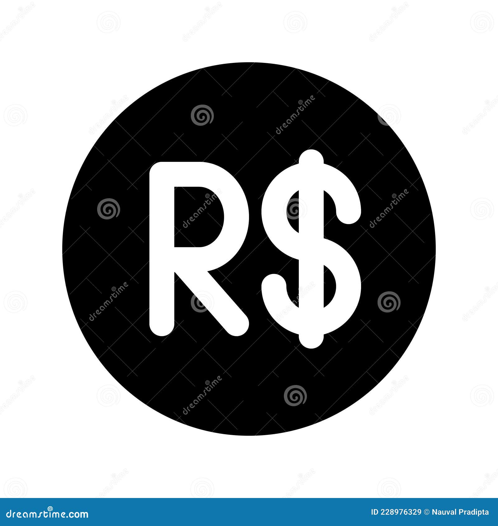Brazil Real Solid Style Icon Stock Vector - Illustration of solid, cart ...