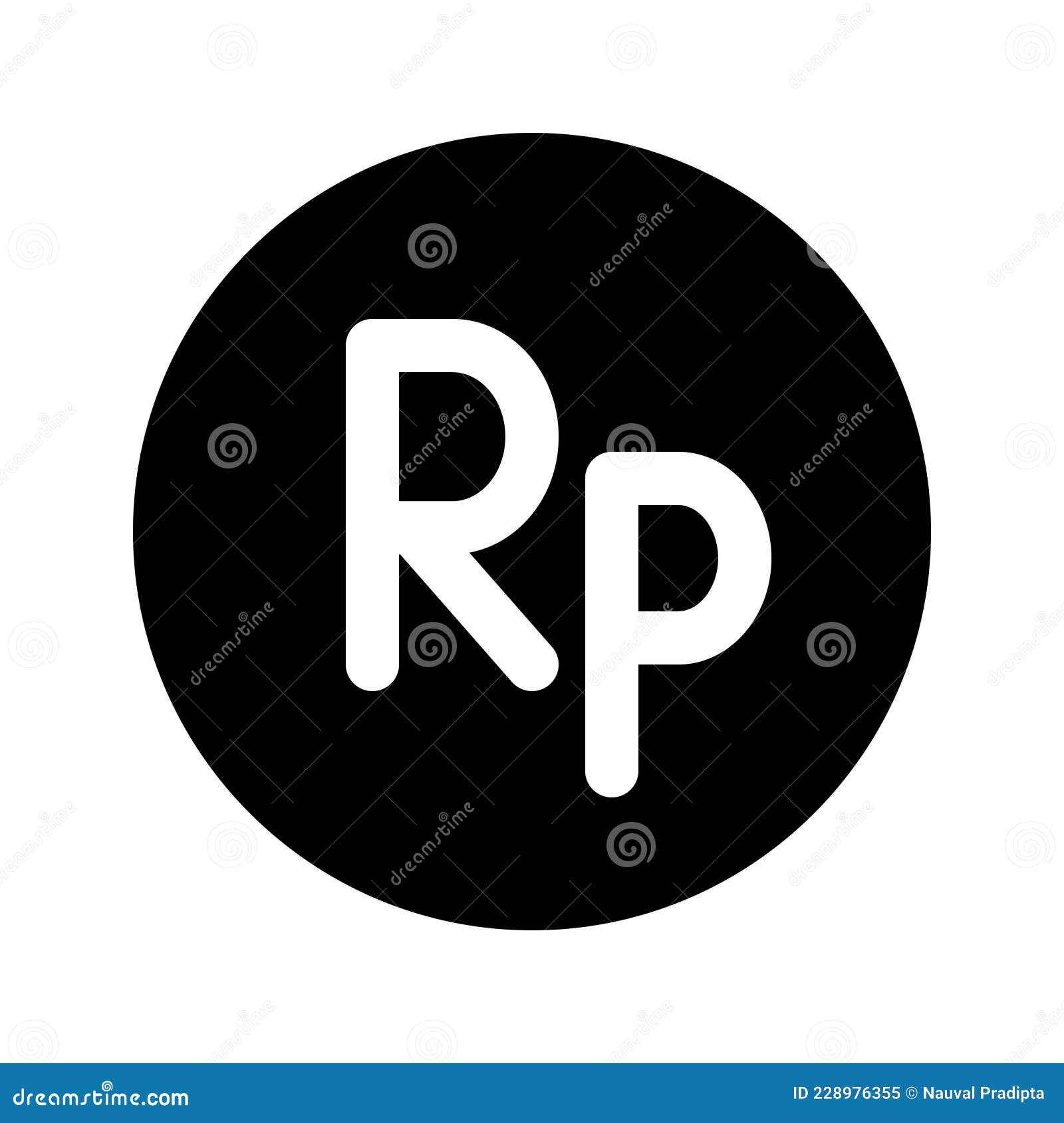 Indonesia Rupiah Solid Style Icon Stock Vector - Illustration of ...