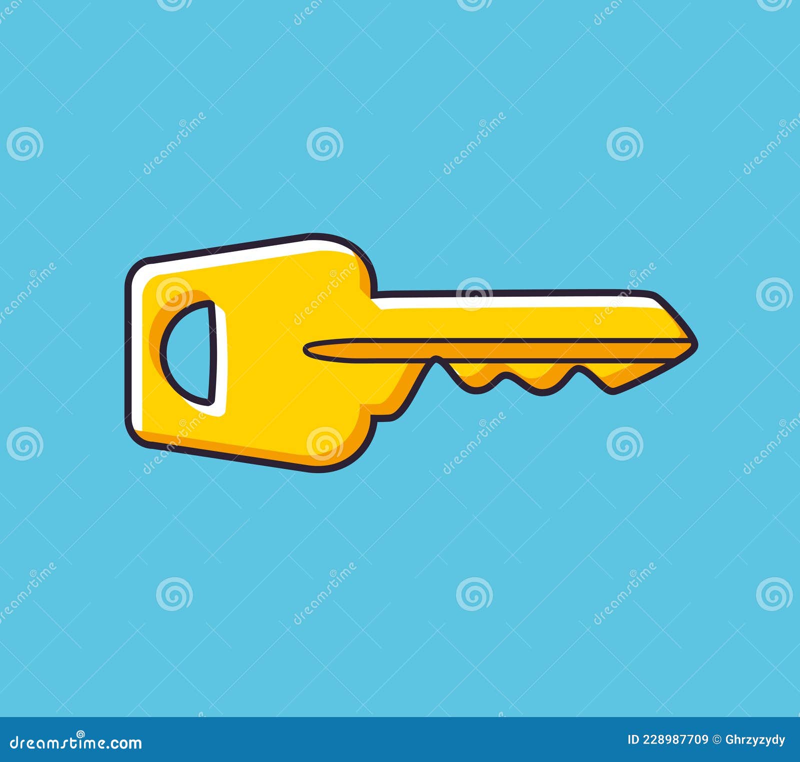 Key icon cartoon vector. stock vector. Illustration of safe - 228987709