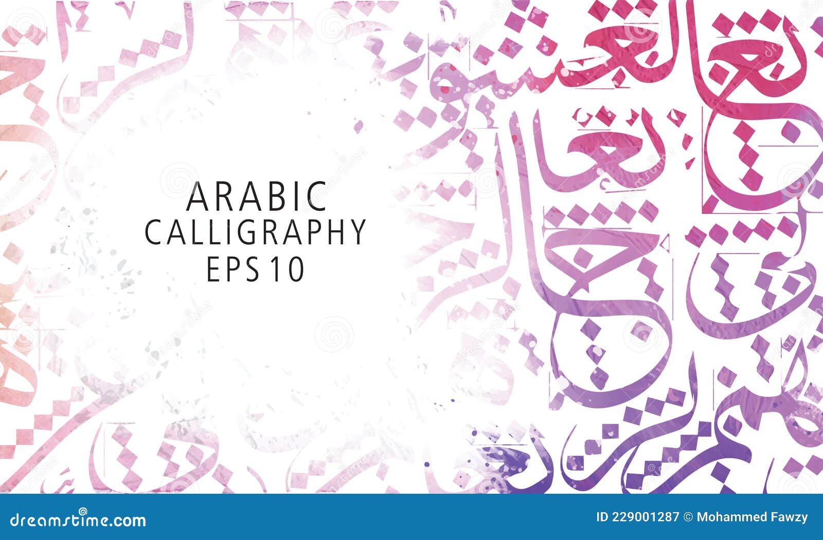 Arabic Background Theme, Arabic Art Calligraphy.- Vector Stock ...