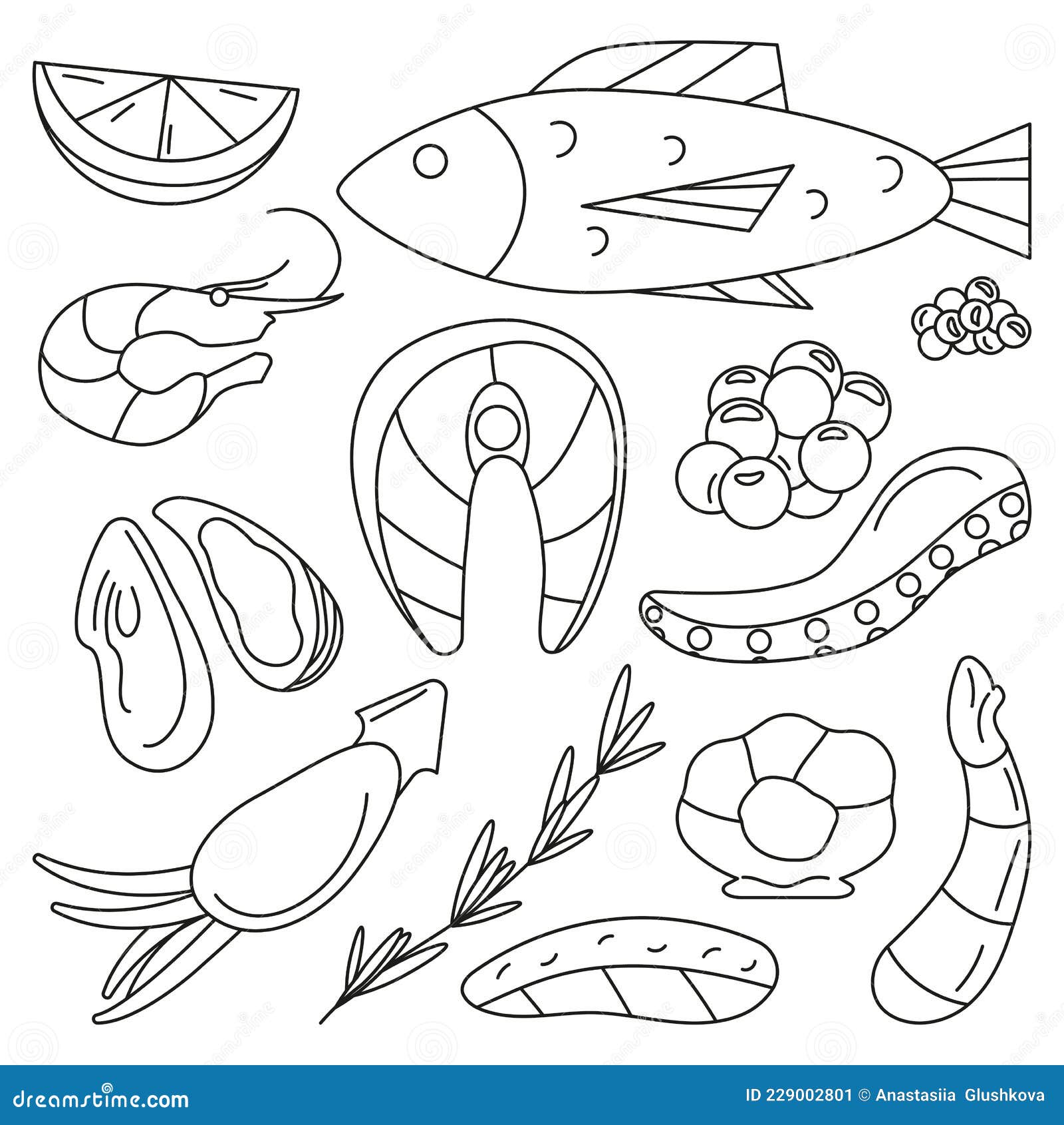 Outline Prawn Vector Icon. Isolated Black Simple Line Element ...