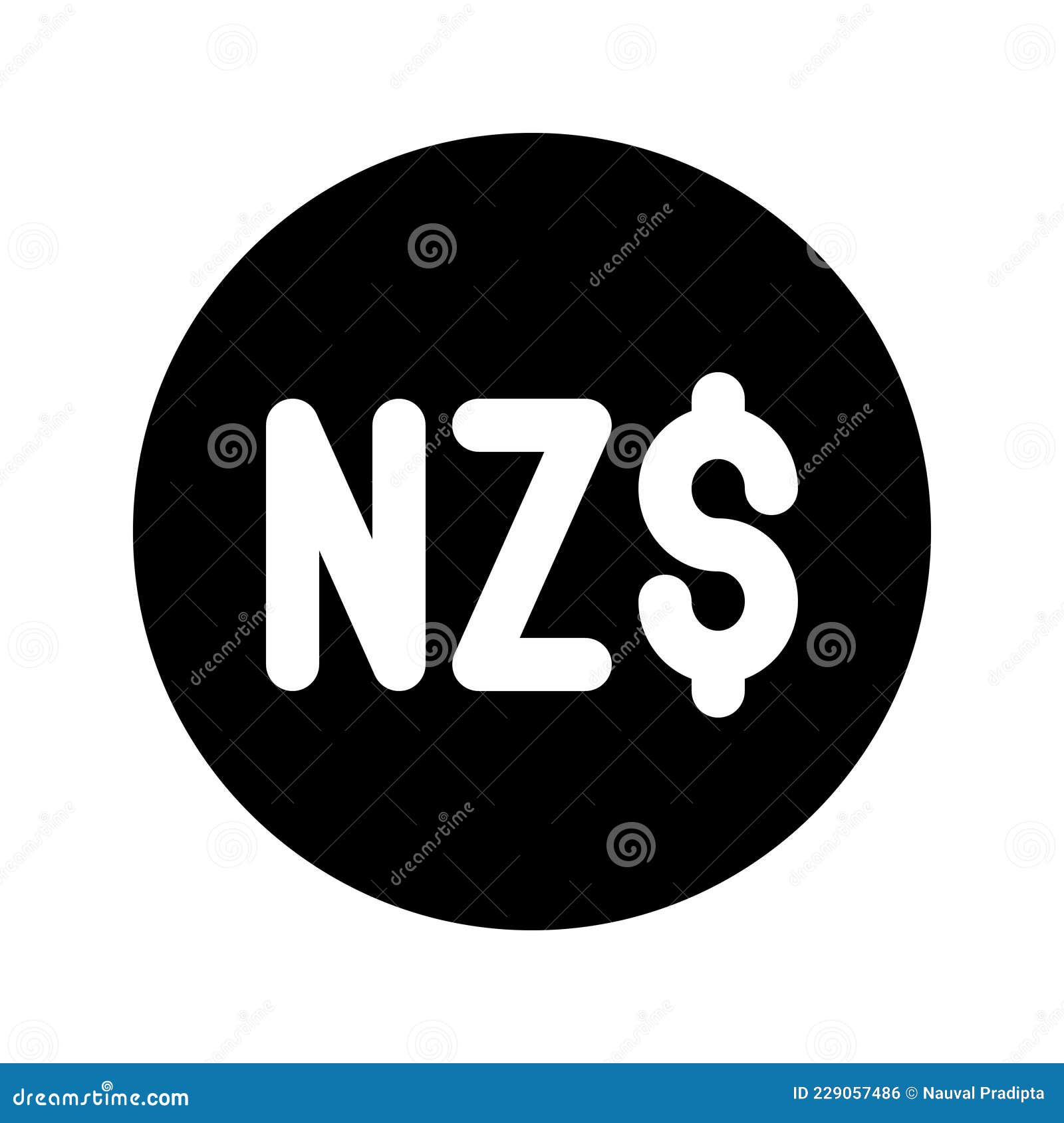 New Zealand Dollar Solid Style Icon Stock Vector - Illustration of ...