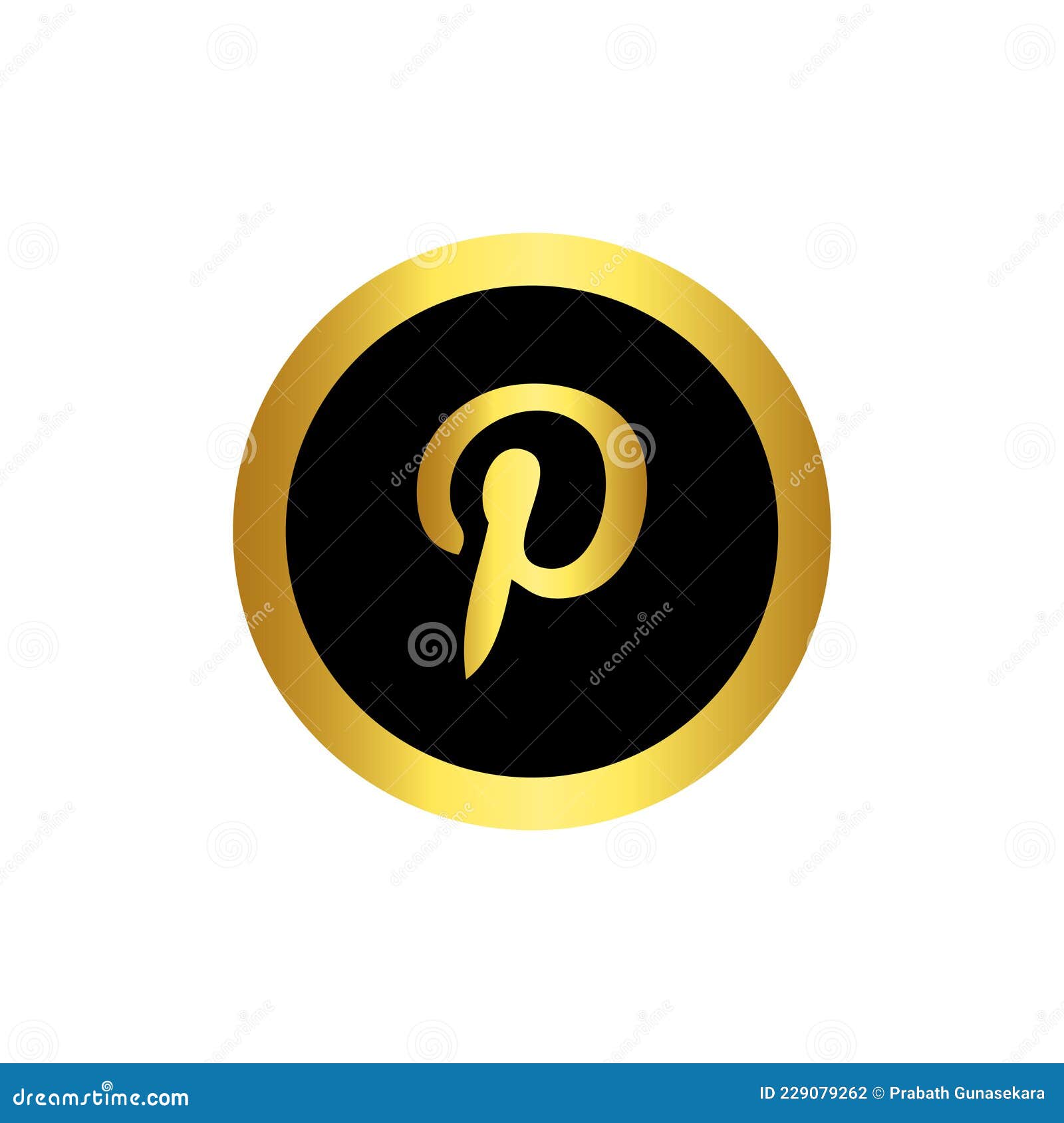 Pinterest Logo Icon In Red Social Media Icon Element Vector On White ...