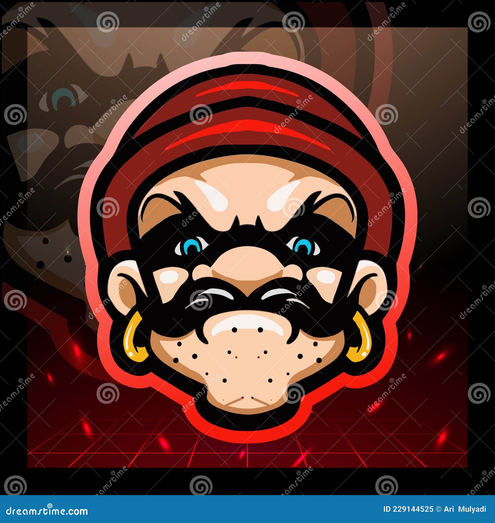 Robber Head Mascot Logo Design Stock Vector - Illustration of mafia ...