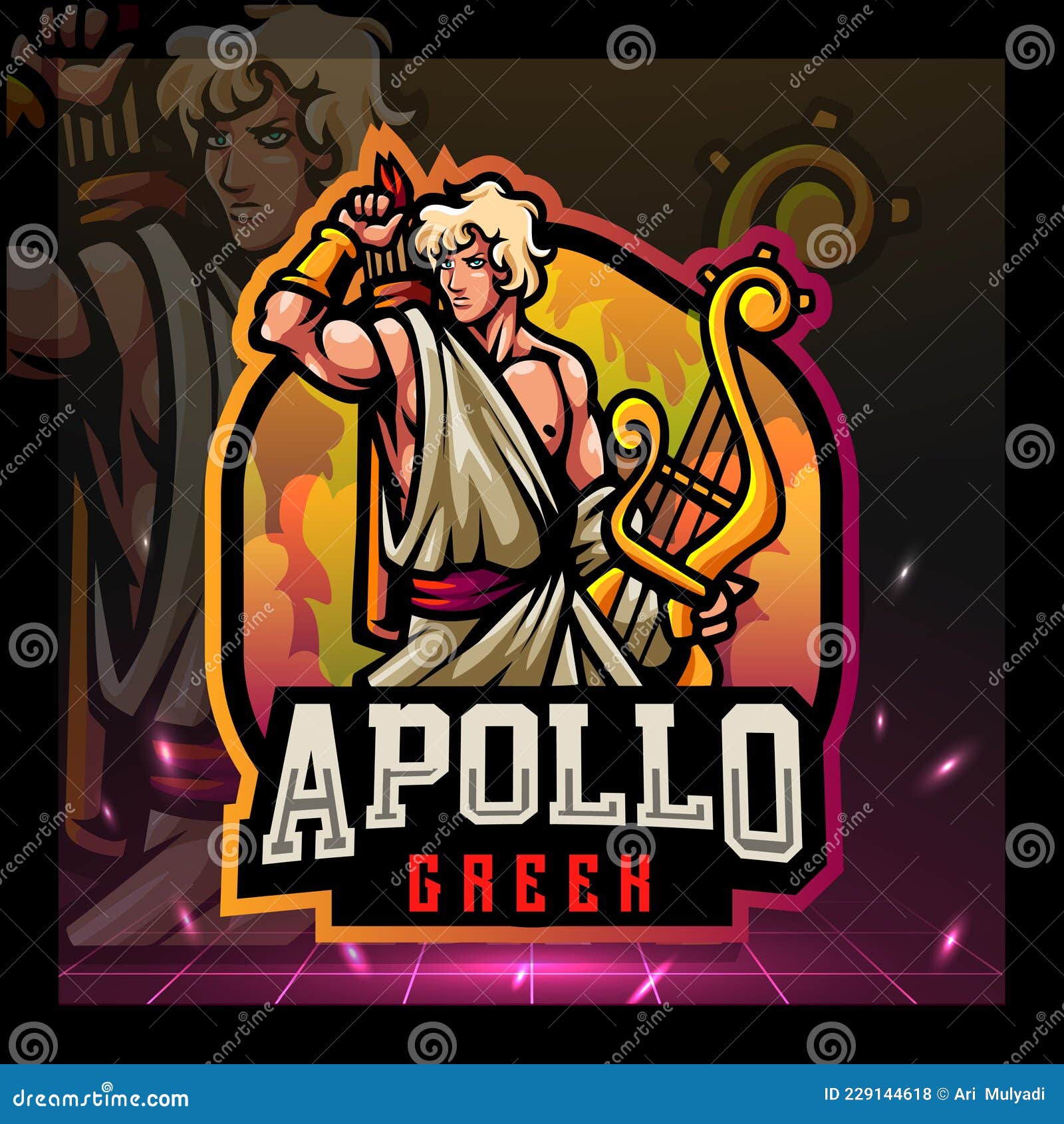 Apollo Mascot. Esport Logo Design Stock Vector - Illustration of hades ...