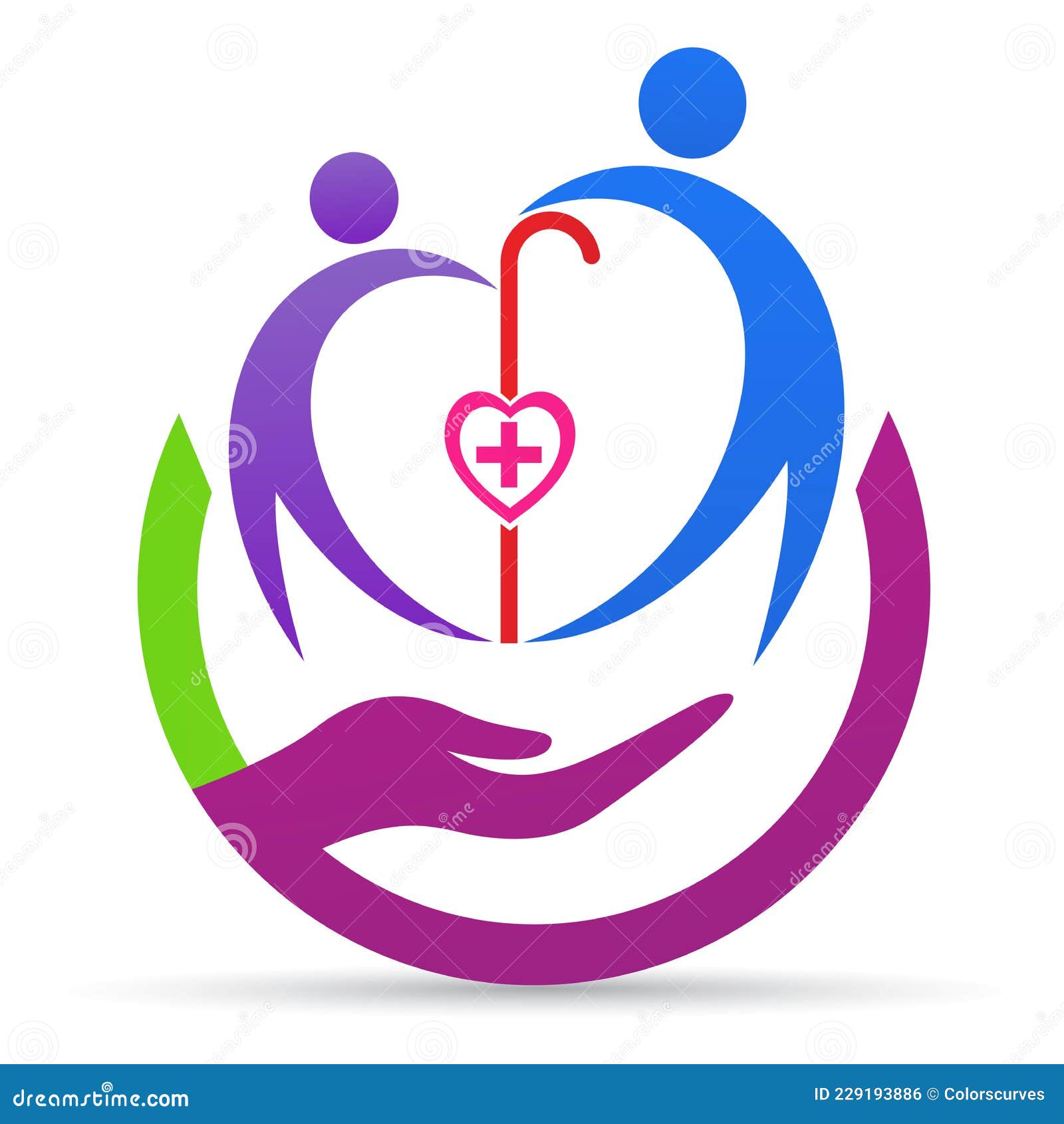 Senior Elderly Aged People Home Care Help Nursing Assistance Logo Stock ...