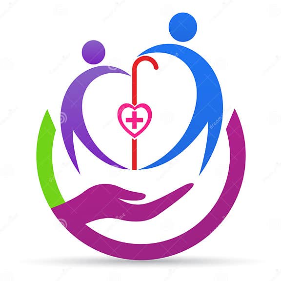 Senior Elderly Aged People Home Care Help Nursing Assistance Logo Stock ...