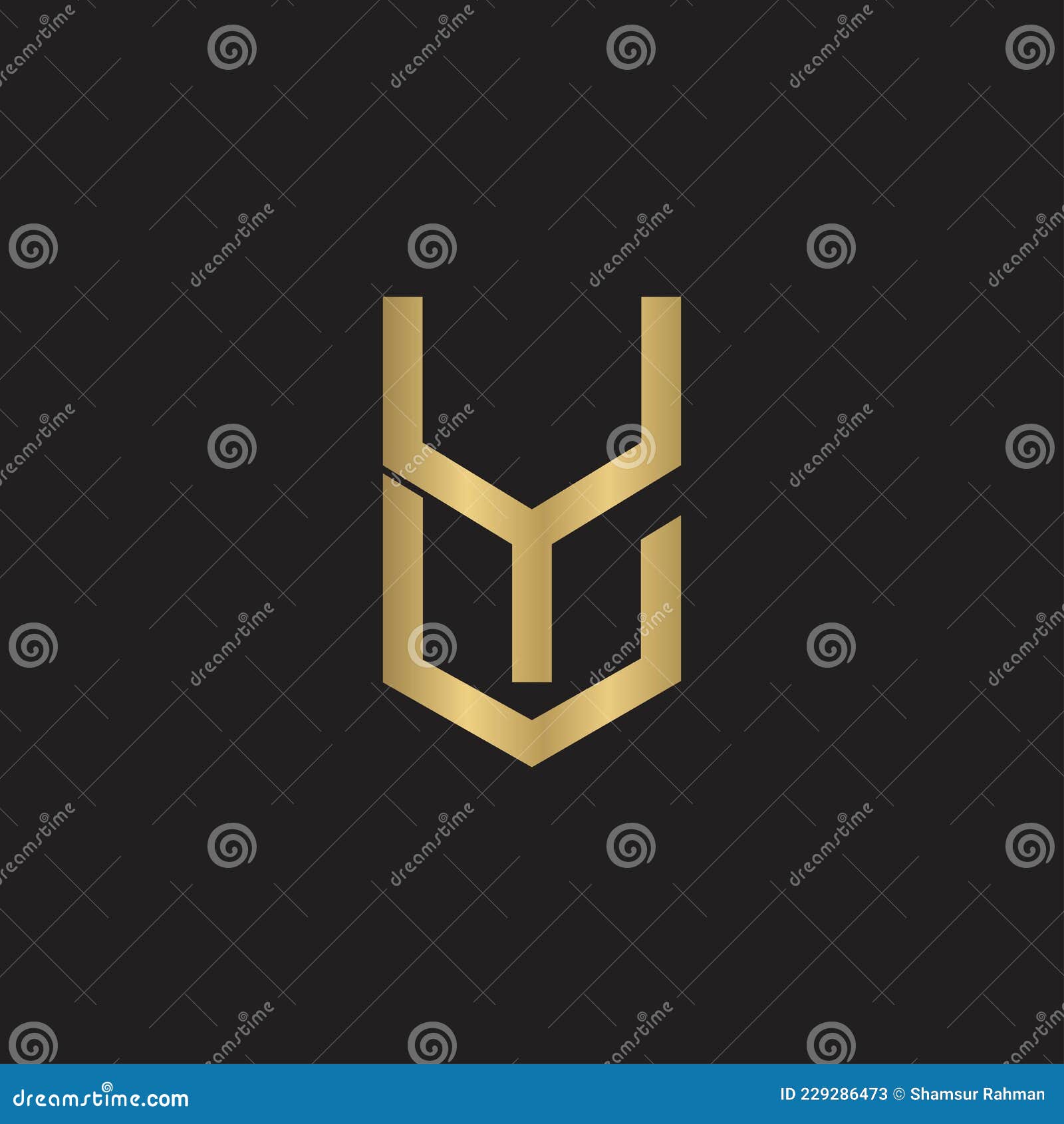 Alphabet Initials Logo UY, YU, Y and U Stock Vector - Illustration of ...