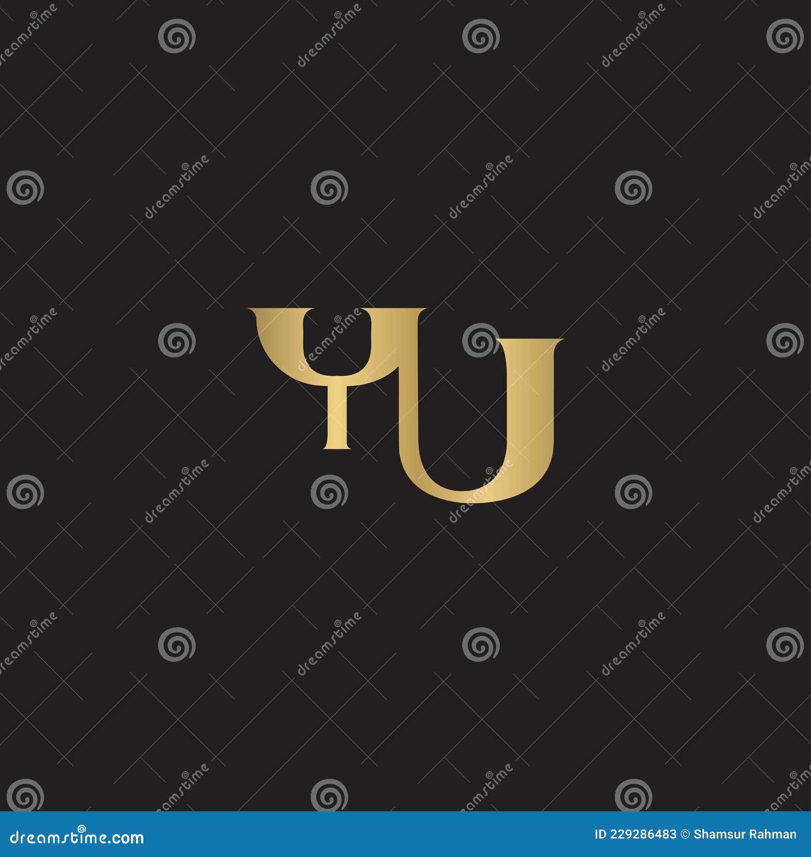 Alphabet Initials Logo UY, YU, Y and U Stock Vector - Illustration of ...