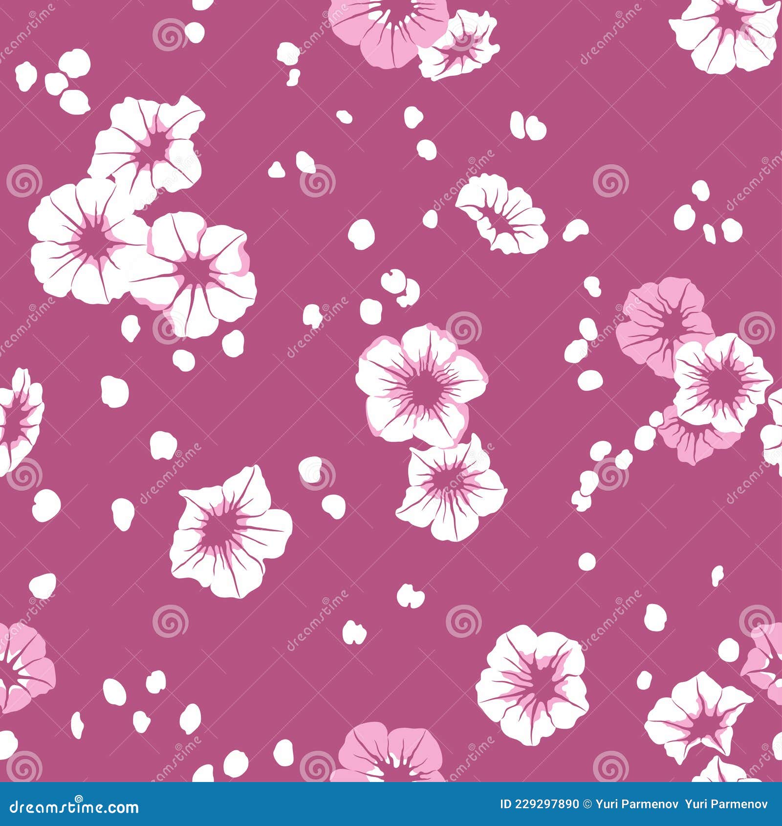 Vector Ditsy Style Floral Pattern. Seamless Cute Texture for Design and ...