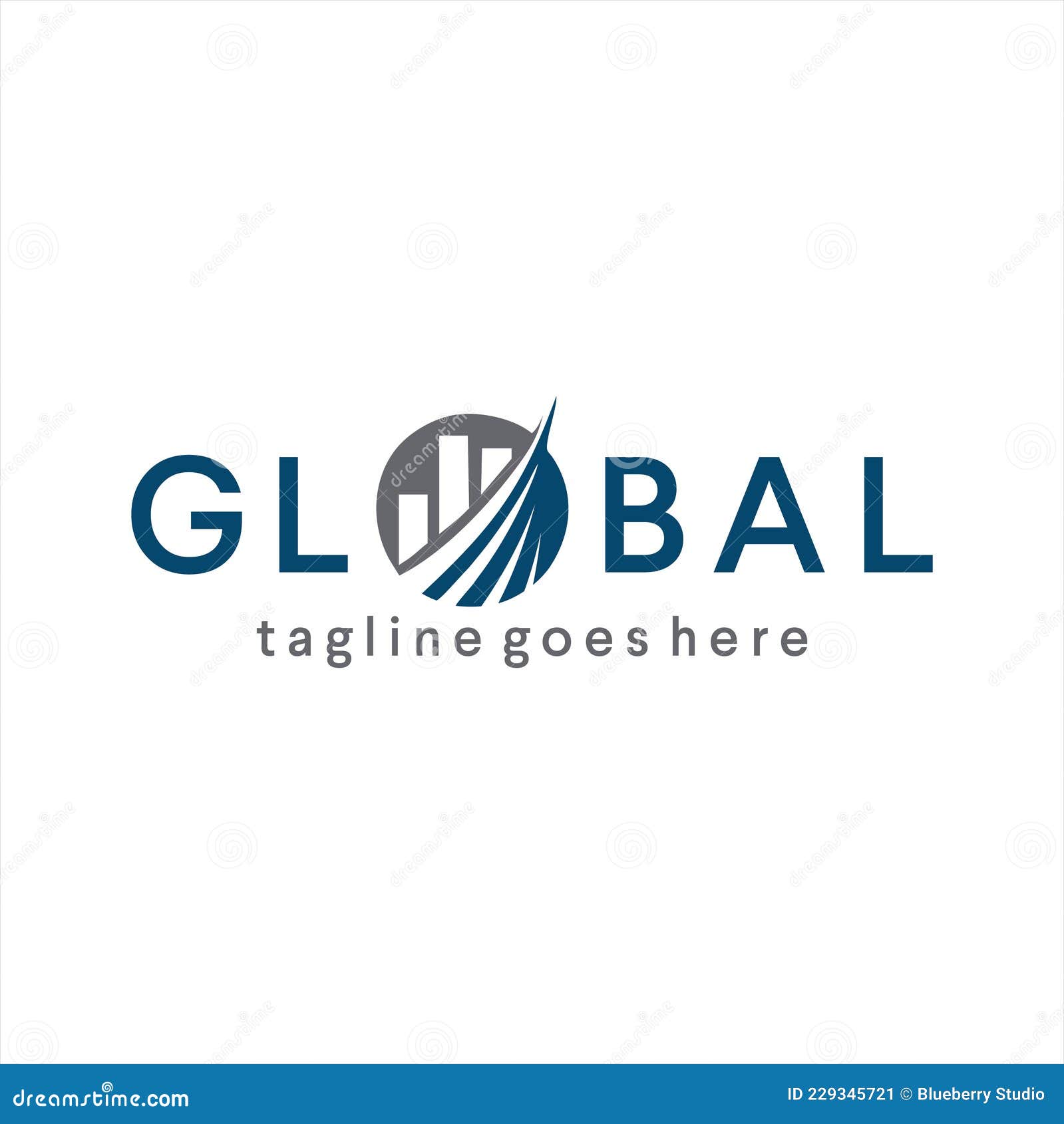Financial Global Logo Design. Circle and Chart Design Inspiration ...
